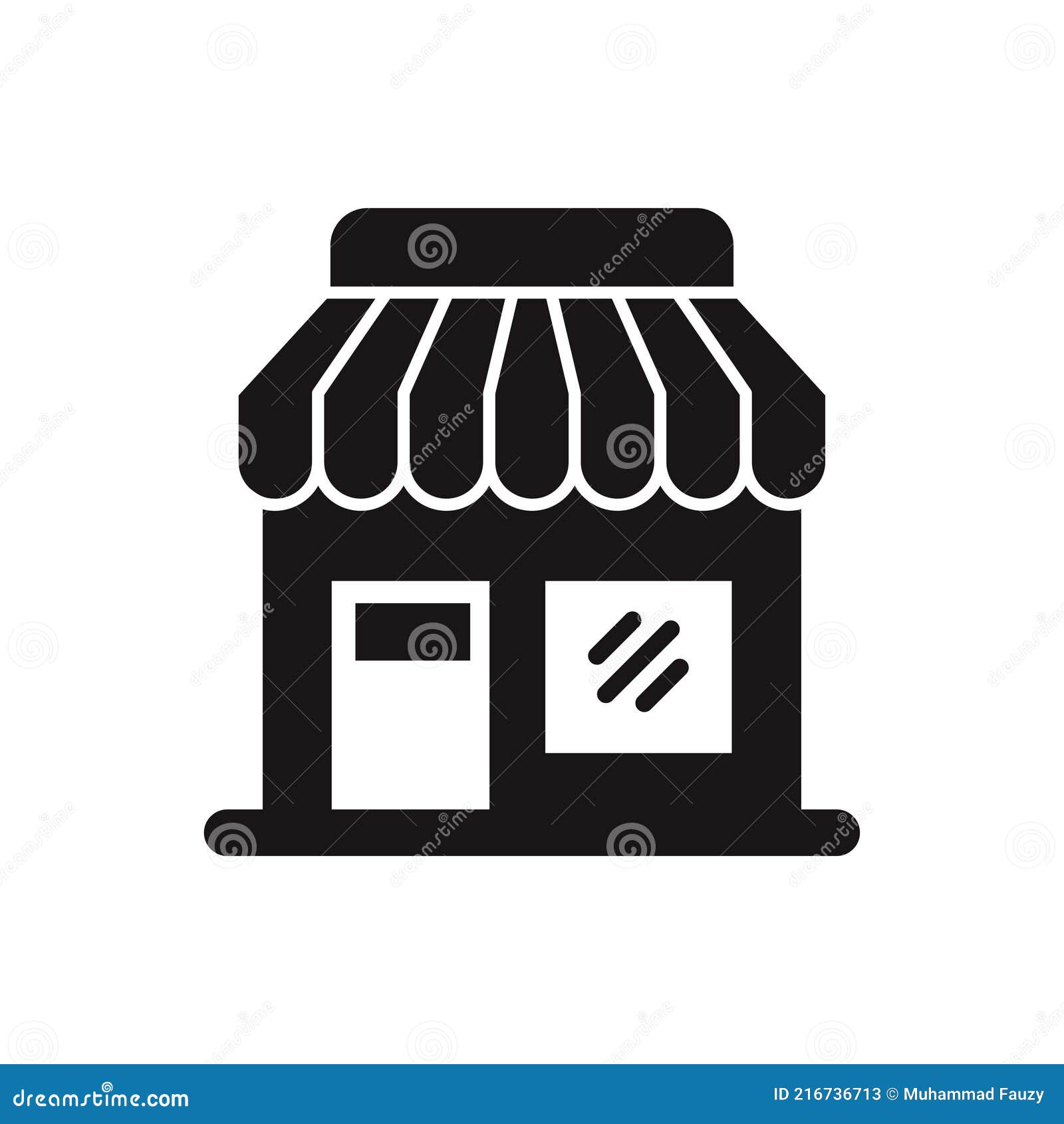 Simple Store Building Icon Isolated on White Background Stock Vector ...