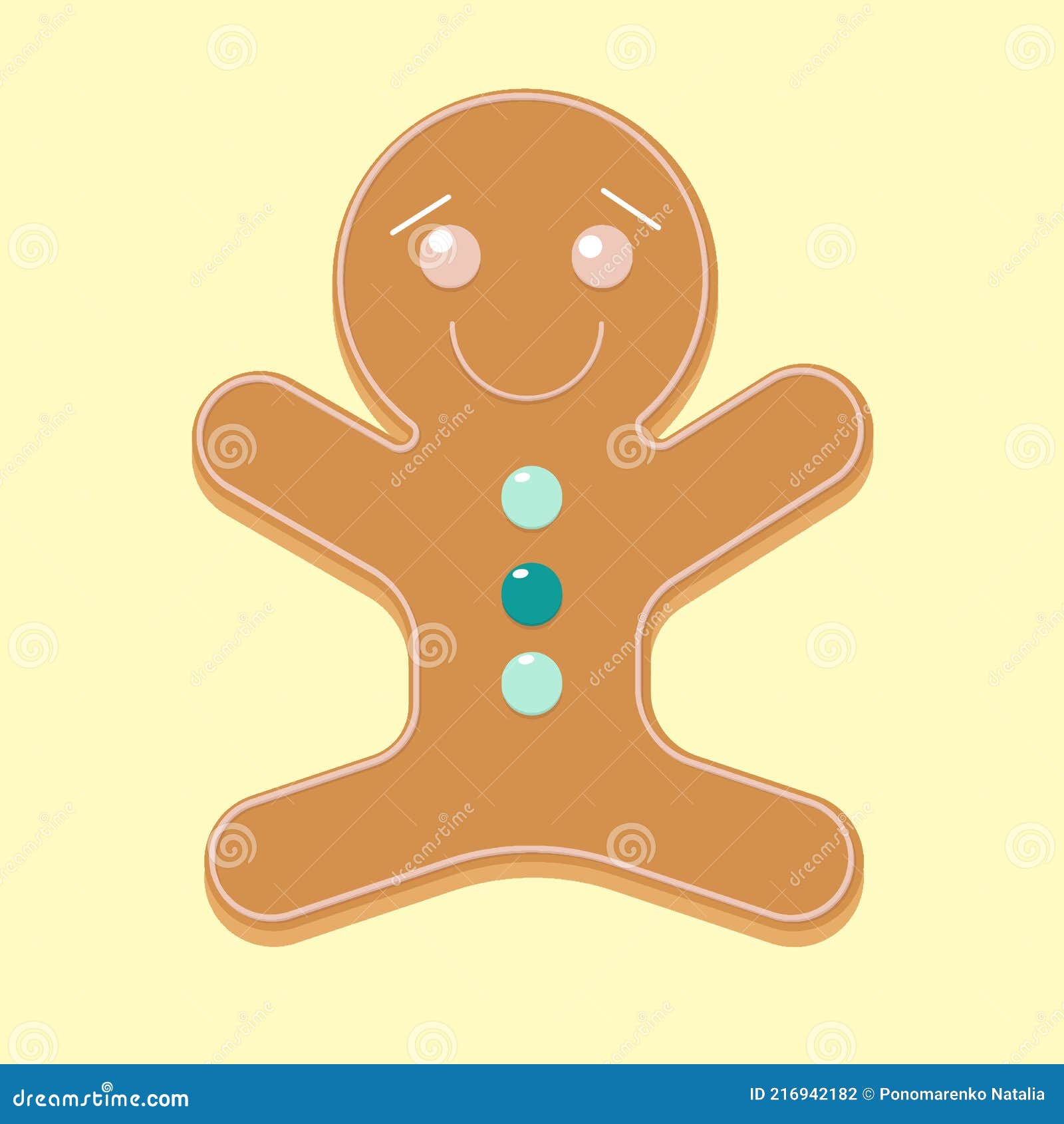 Vector Illustration of a Cute Gingerbread . Stock Illustration ...