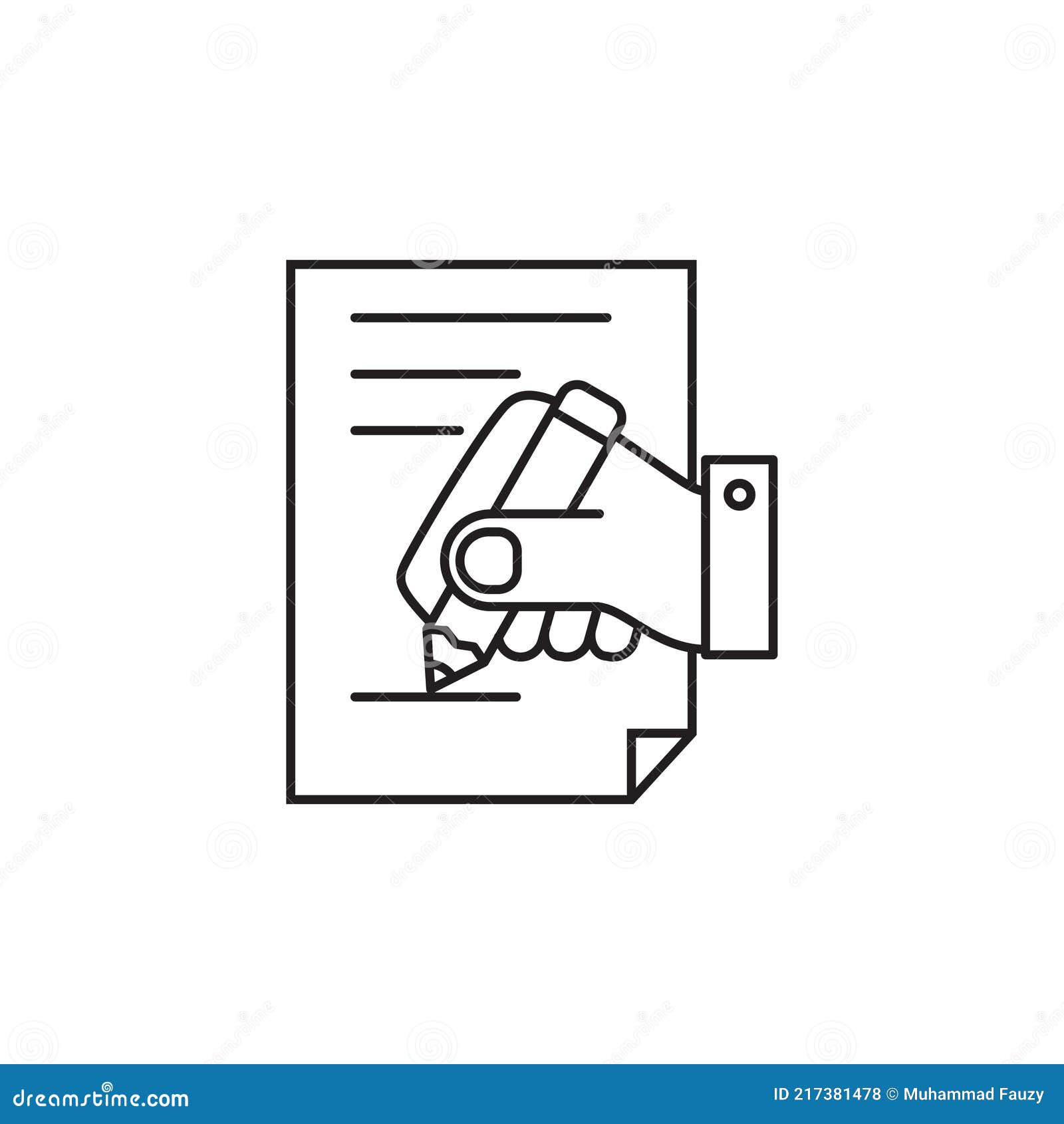 Simple Write Icon with Linear Style Isolated on White Background Stock ...