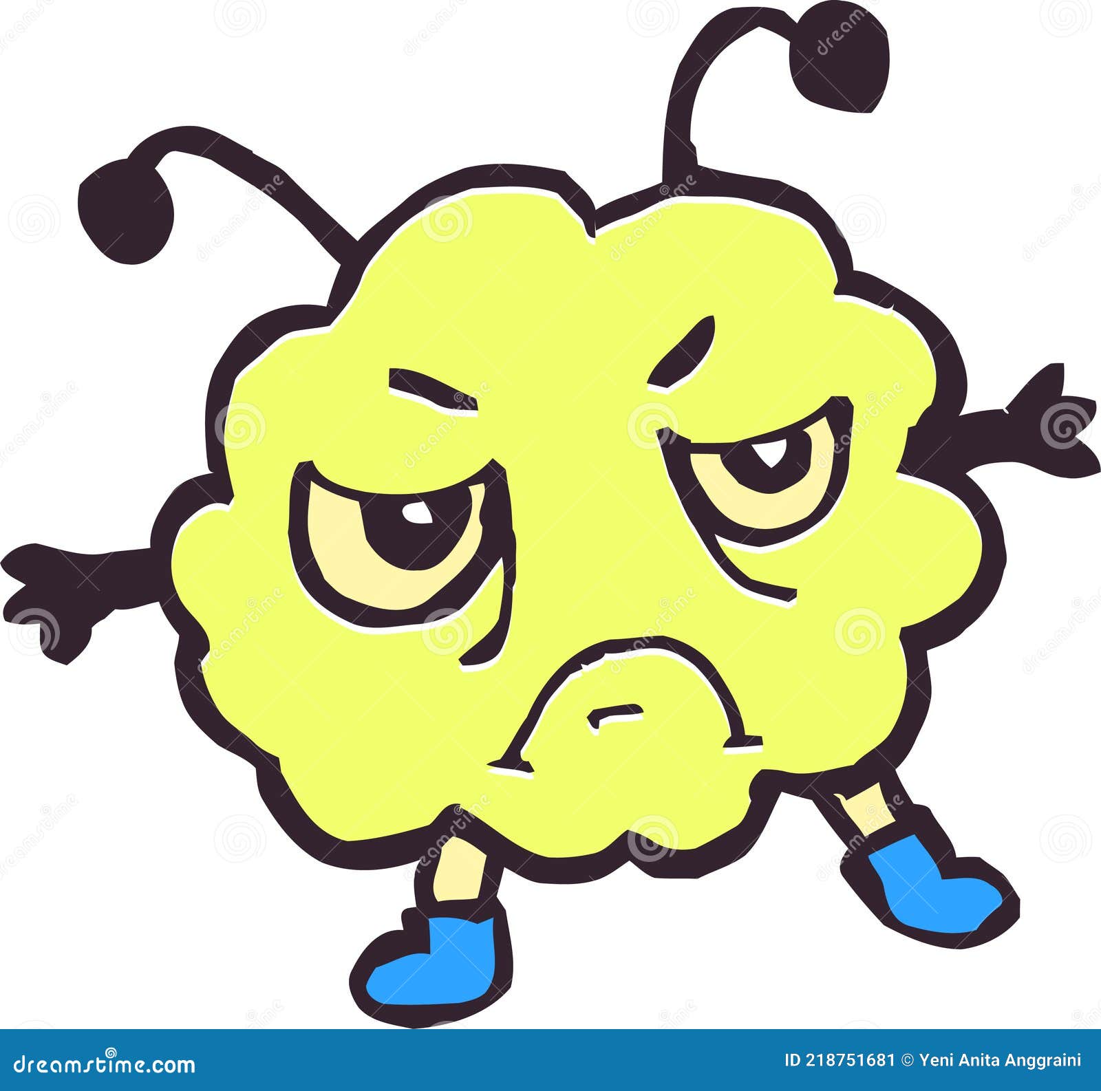 Yellow Monsters Cartoon Sketch Concept Stock Vector - Illustration of ...