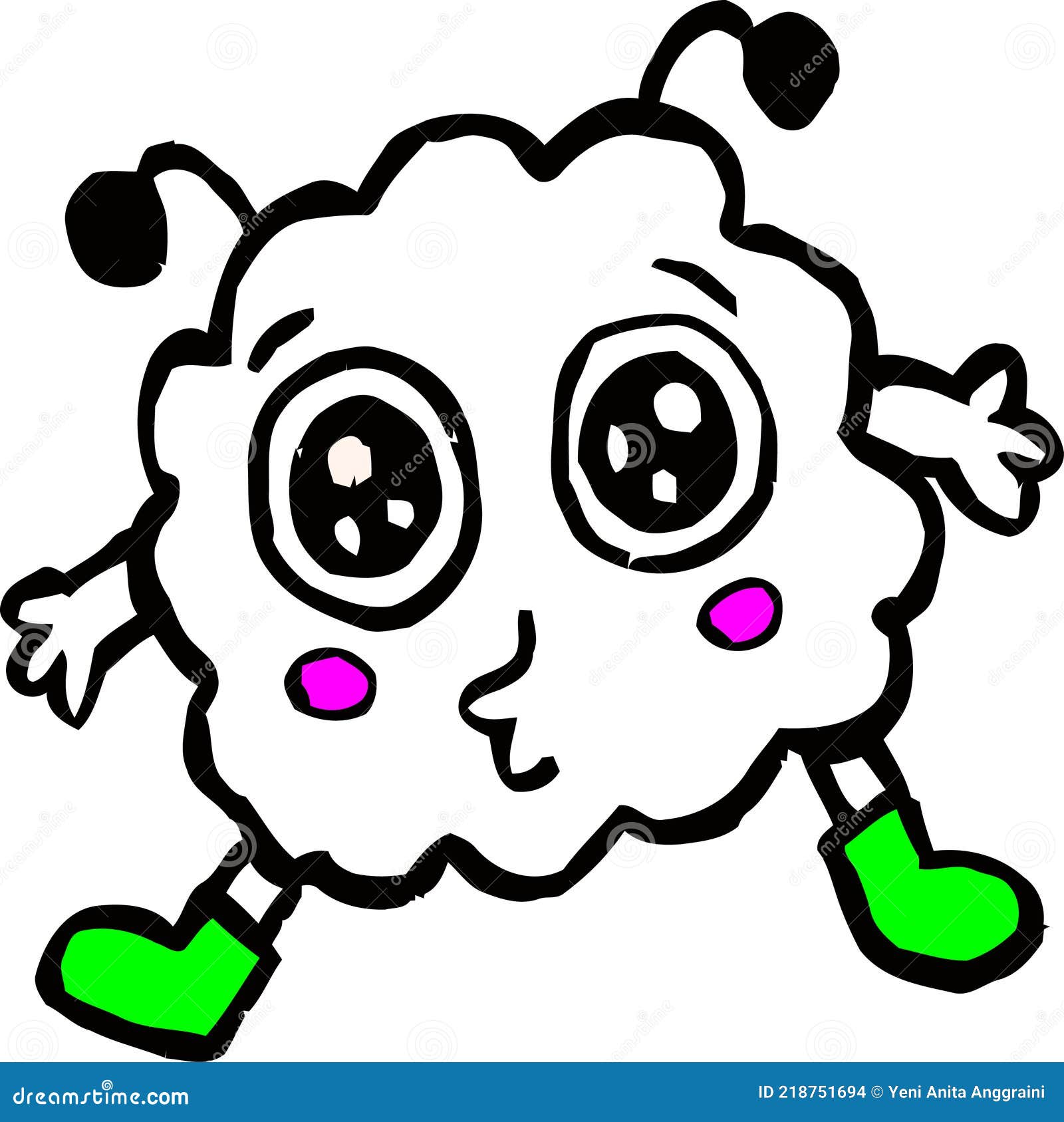 White Monsters Cartoon Sketch Concept Stock Vector - Illustration of ...