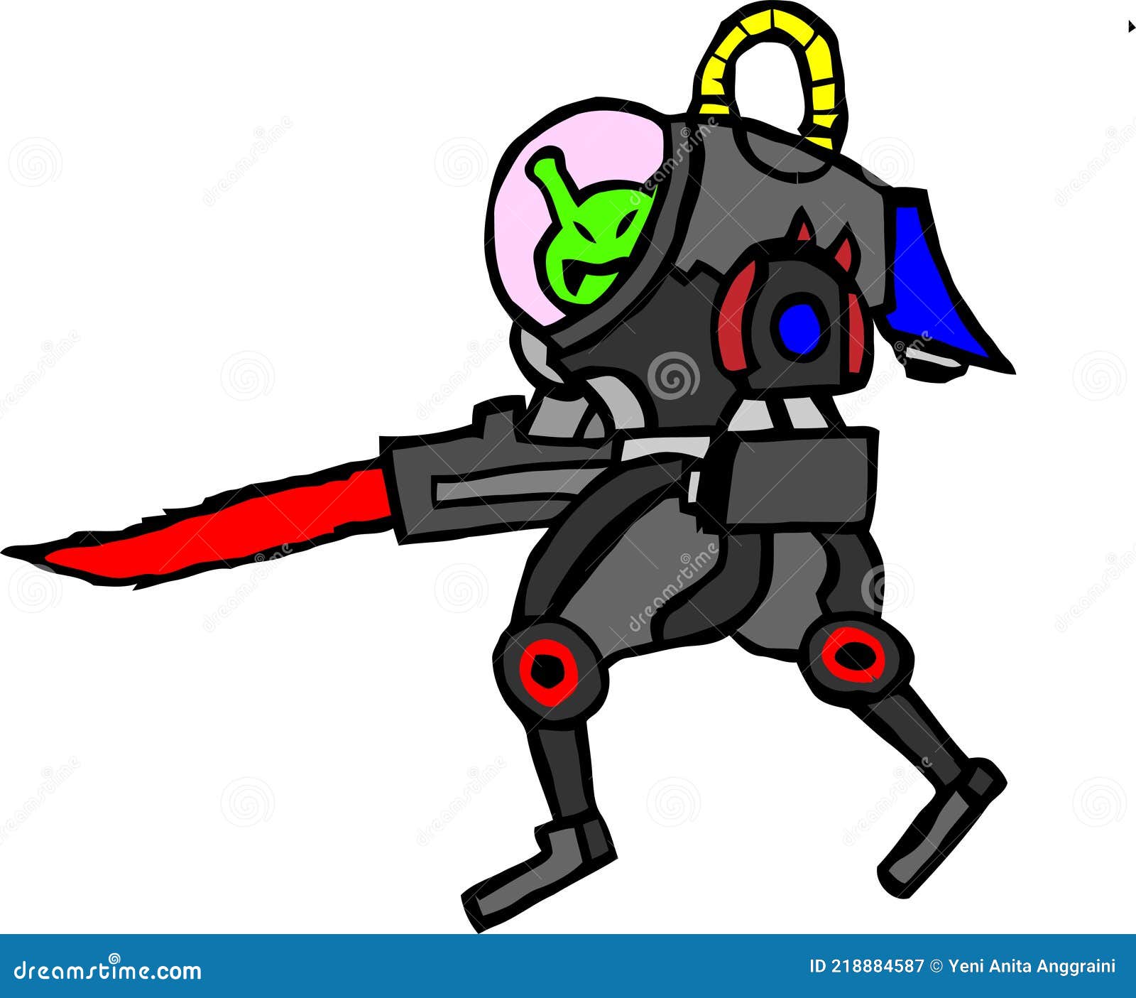 Alien Robotic Weapons Very Cool Concept Stock Vector - Illustration of ...