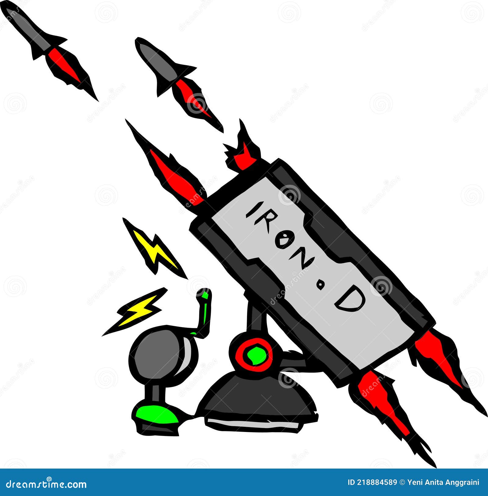 Rocket Launcher Cartoon Very Cool Stock Vector - Illustration of logo ...
