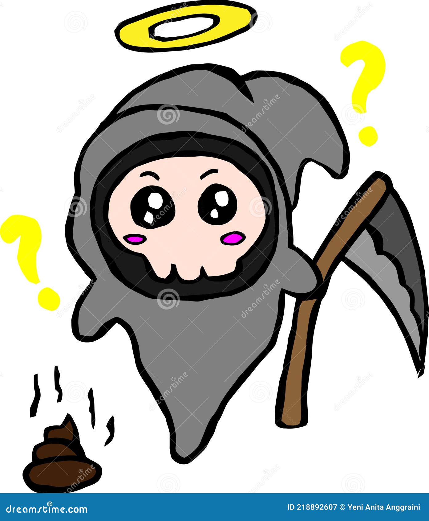 Angel Poop Emoji Cartoon Vector | CartoonDealer.com #119174777