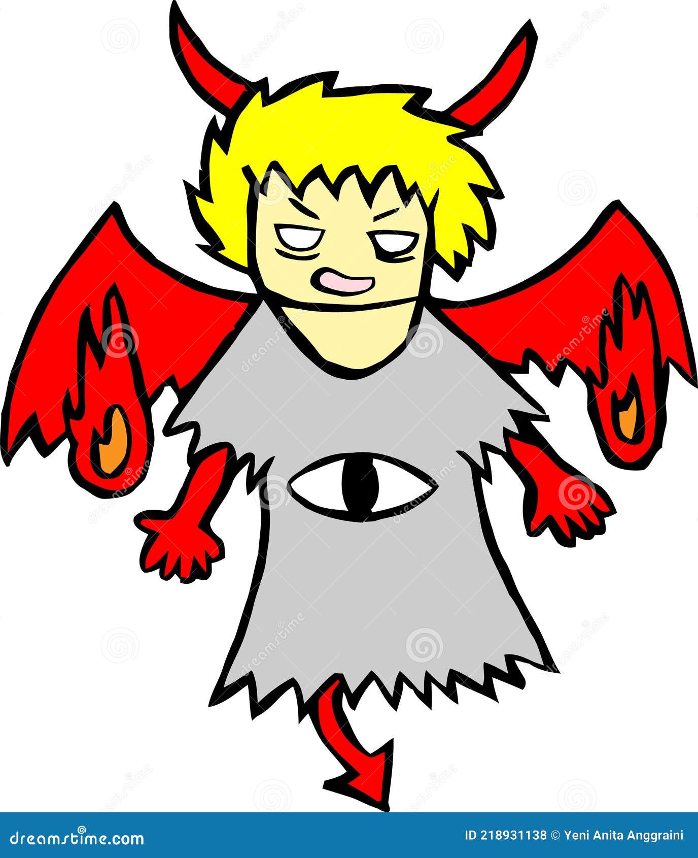 Demon Power Illustration Logo Design | CartoonDealer.com #240234648
