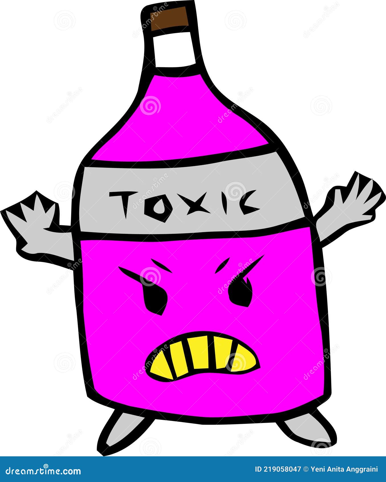 Toxic Bottle Cartoon Very Cool Stock Vector - Illustration of ...