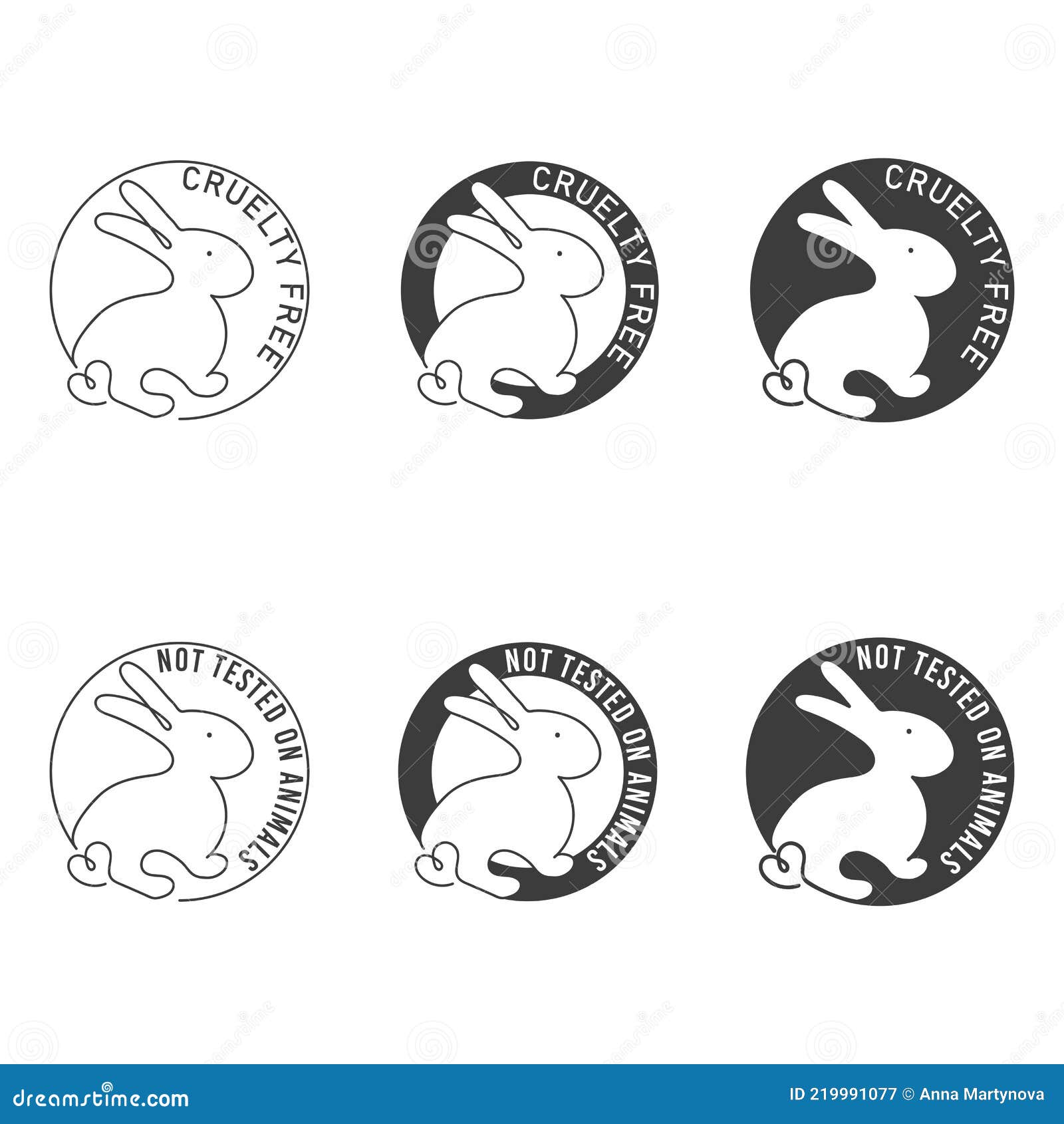 No Animals Testing Icons Design. Stock Vector - Illustration of badge ...