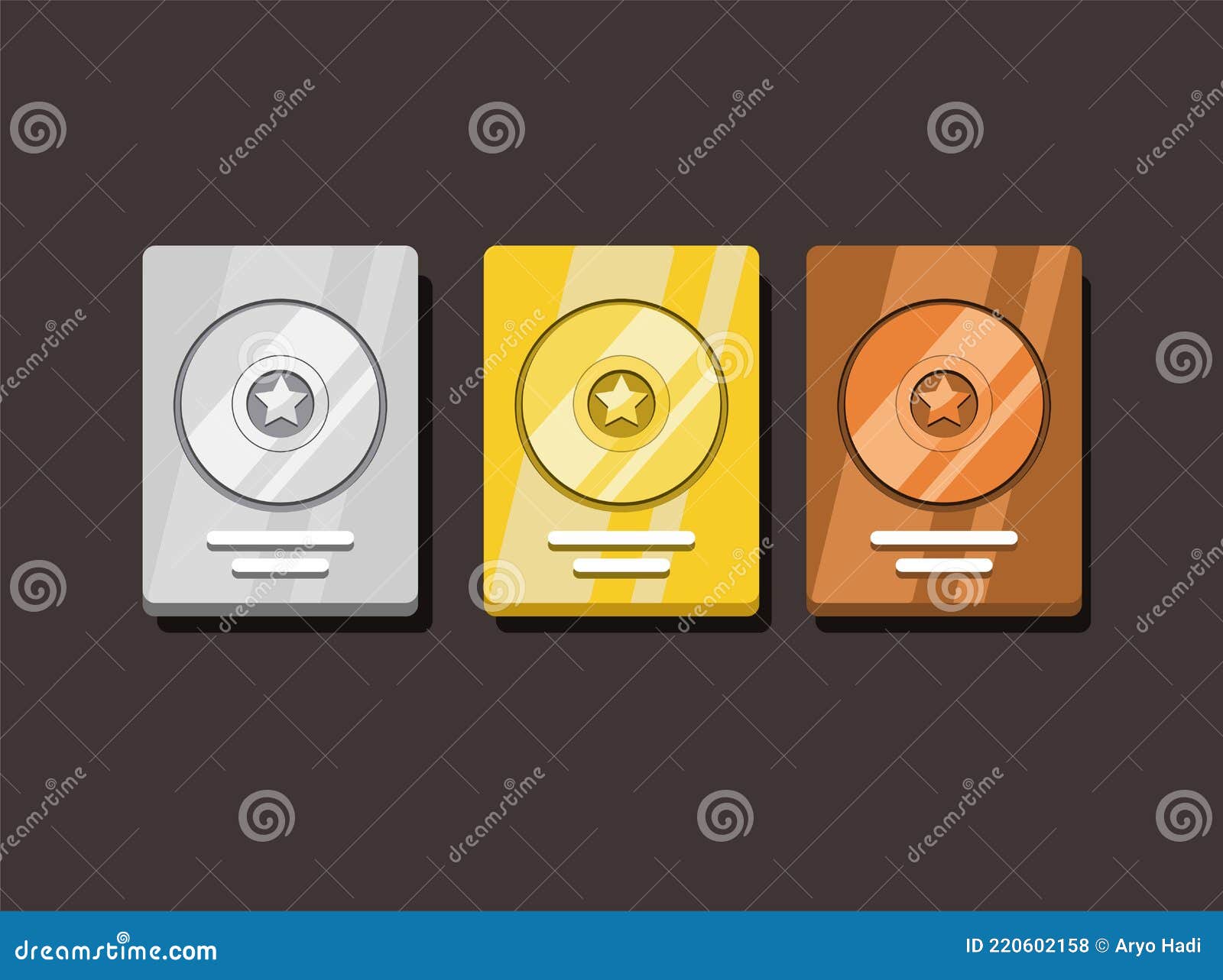 CD Disc Award Vector. Musical Trophy. Realistic Frame, Album Disc ...