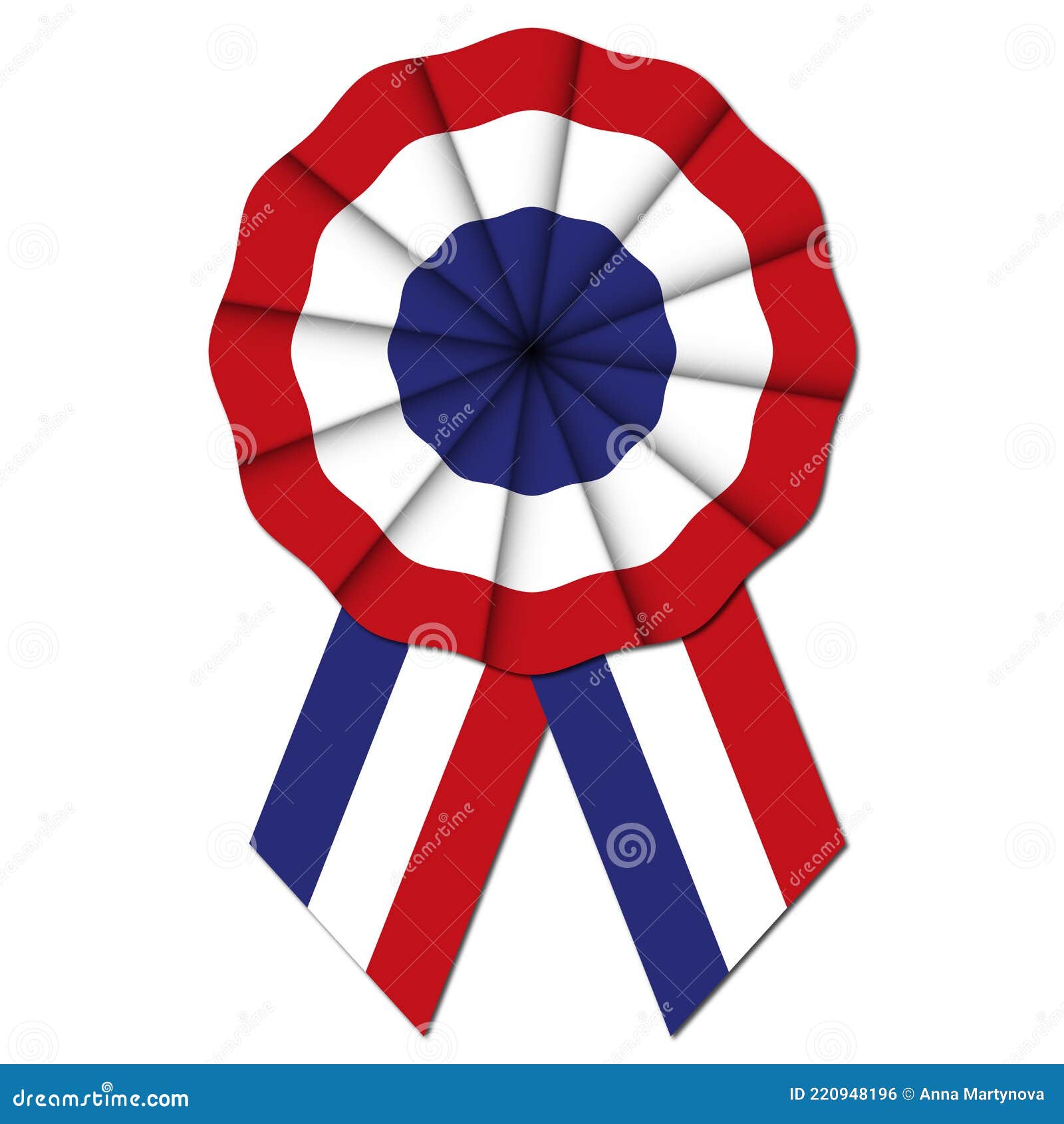 Tricolor cockade. stock vector. Illustration of wing - 220948196