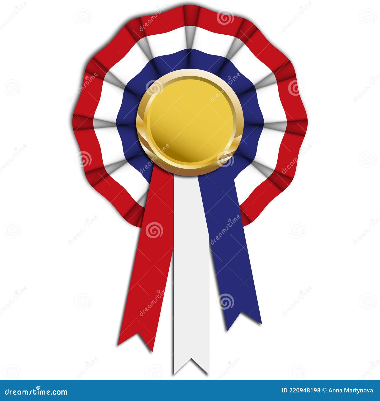 Tricolor cockade. stock vector. Illustration of tricolor - 220948198
