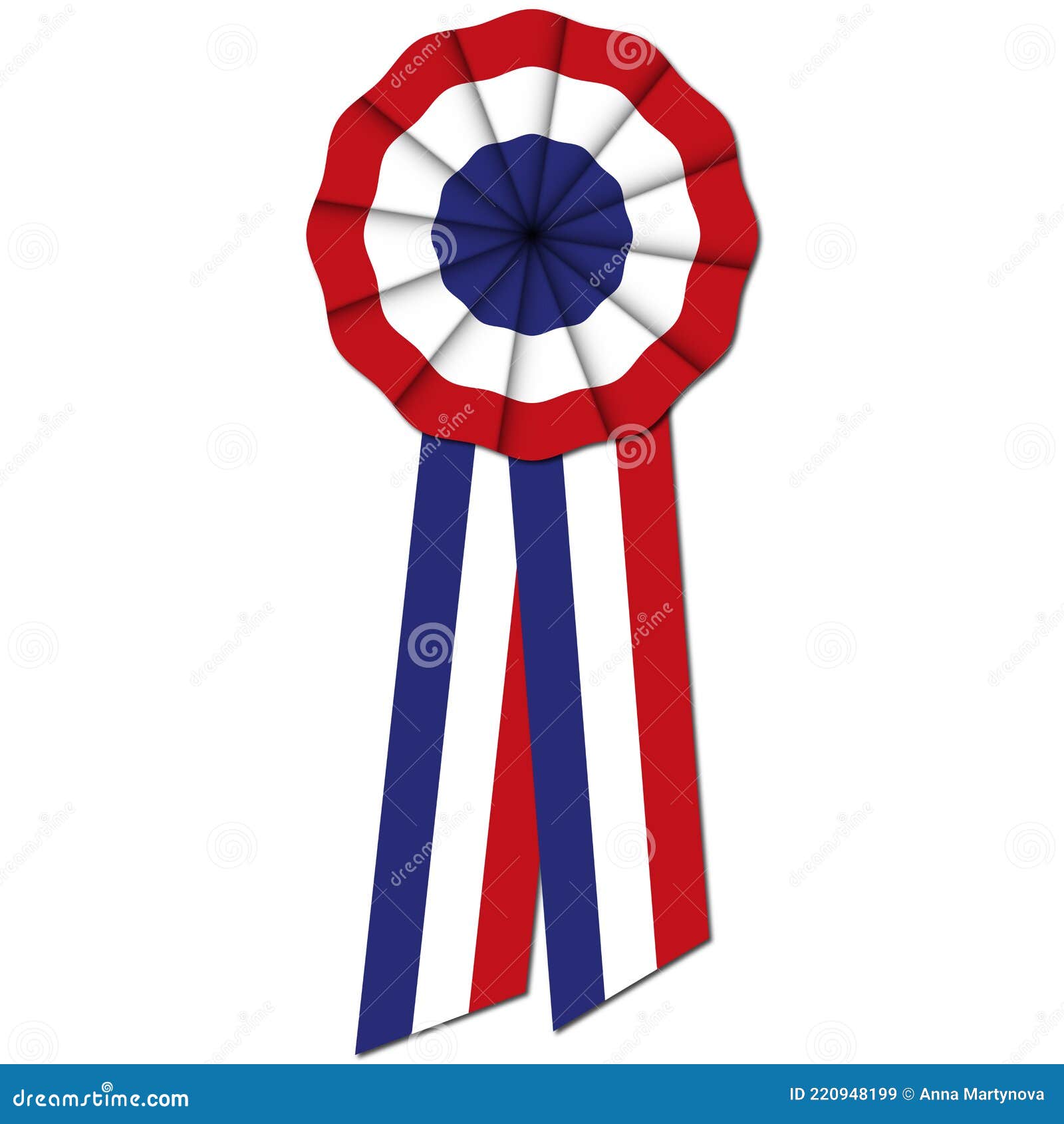 Tricolor cockade. stock vector. Illustration of advertising - 220948199