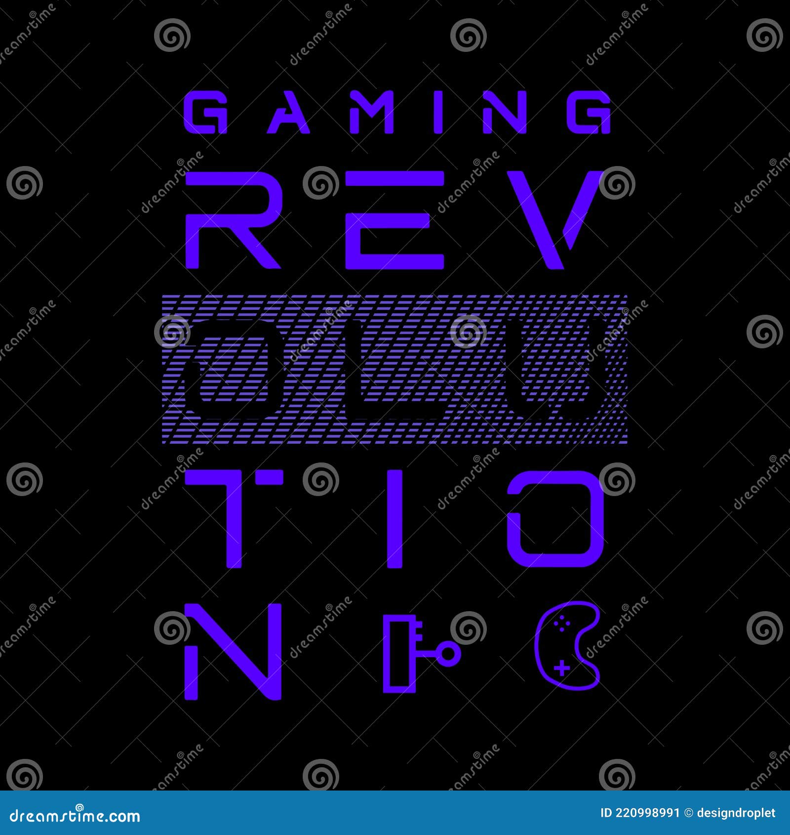Gaming Revolution stock vector. Illustration of multimedia - 220998991