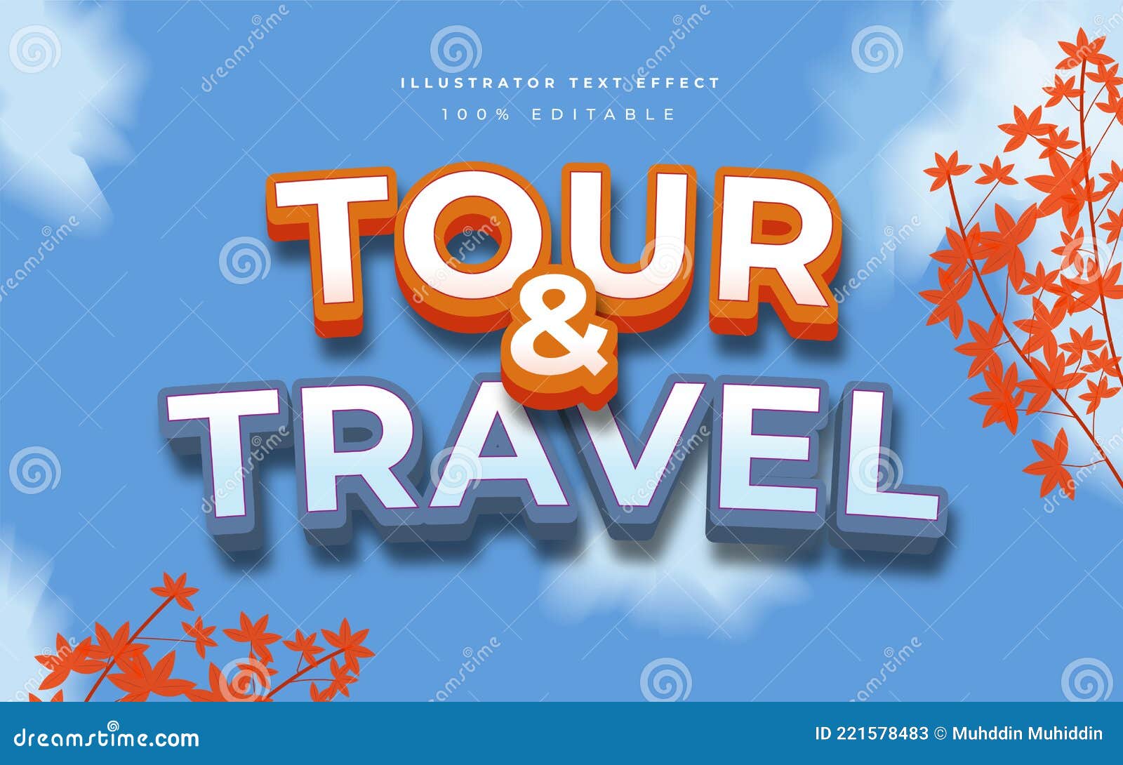 Tour and Travel Text Effect Stock Vector - Illustration of letter ...