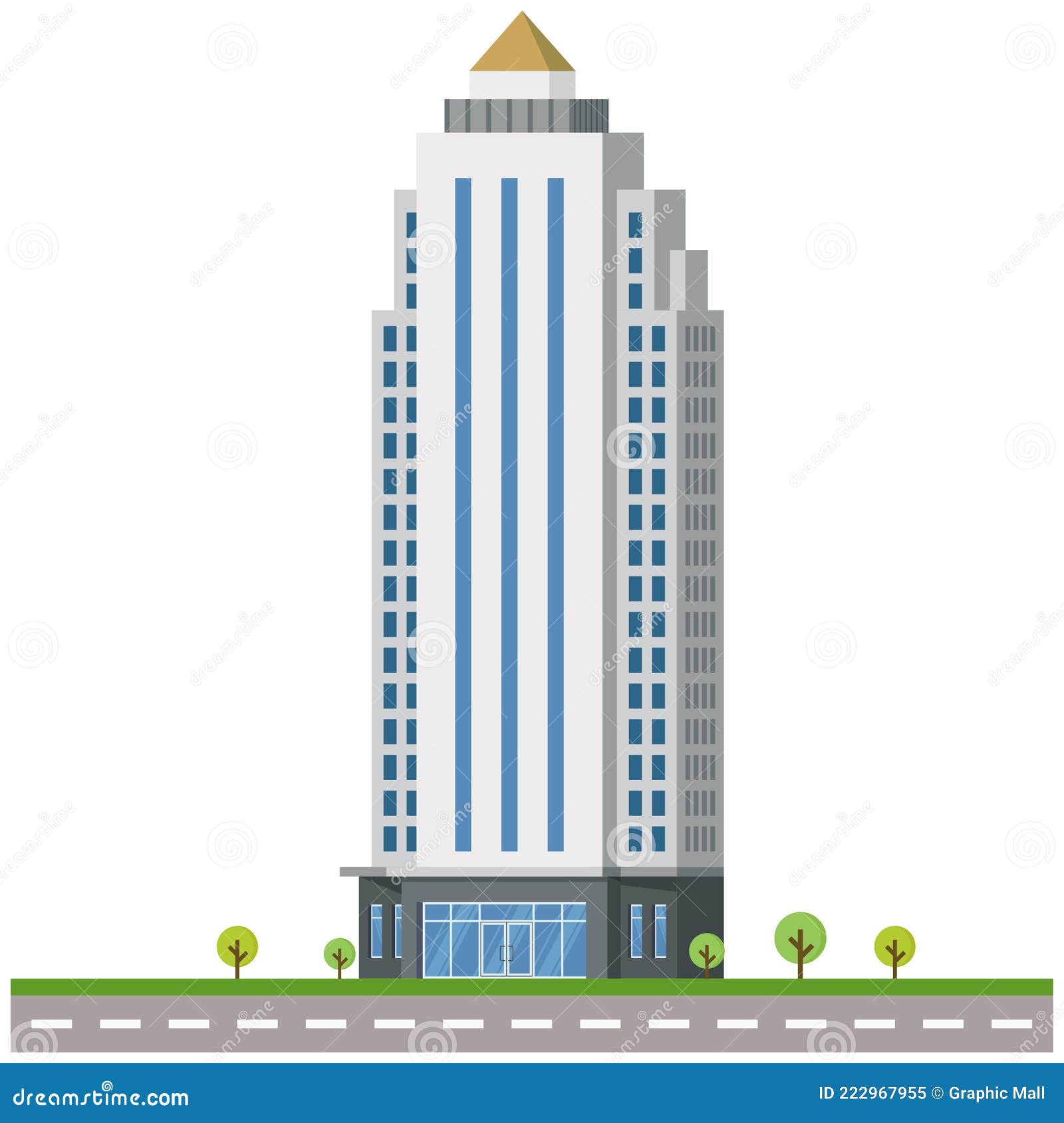 Bank City Building Beautiful Illustration. Stock Vector - Illustration ...