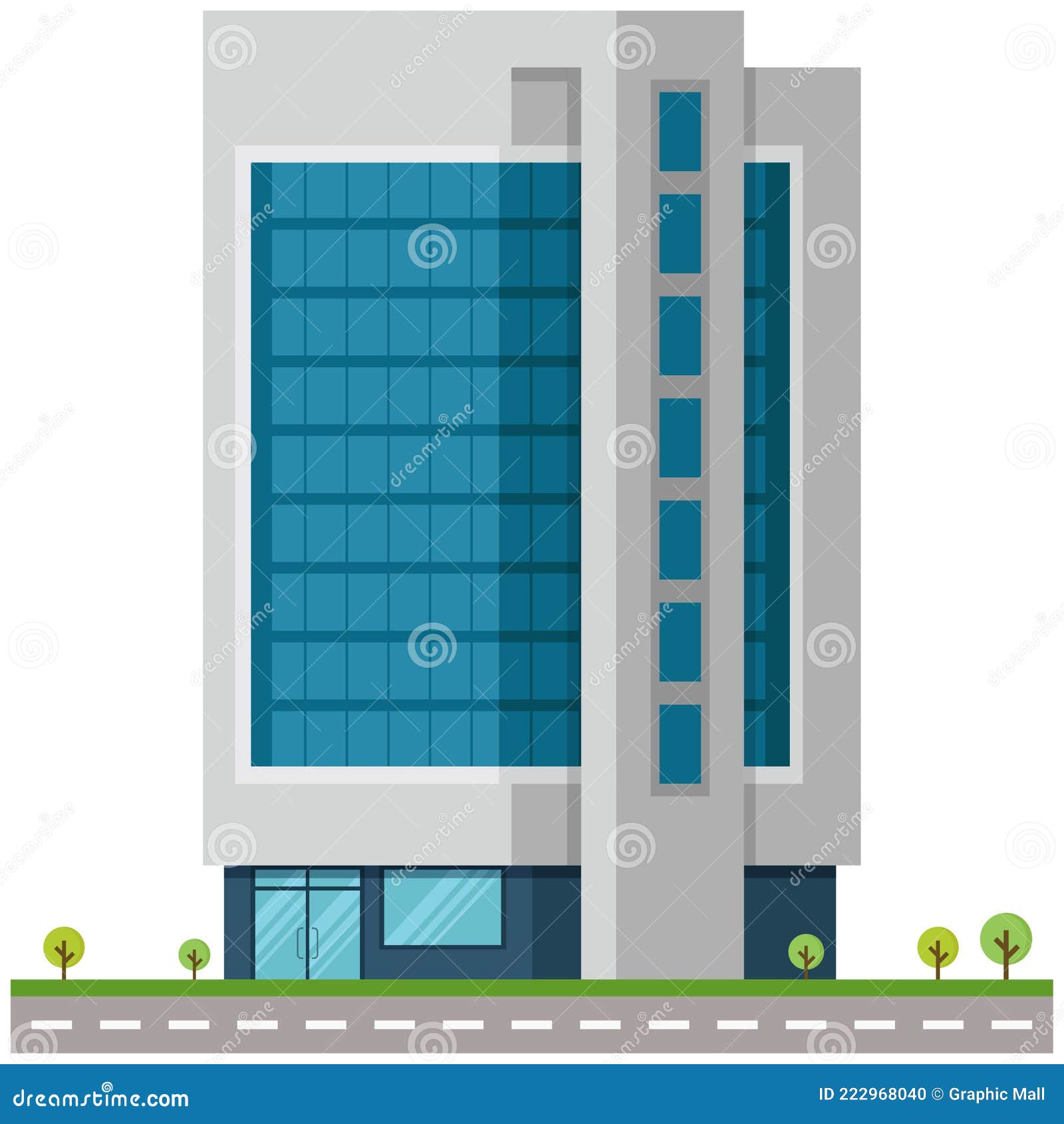 Hotel City Building Beautiful Illustration Cartoon Vector ...