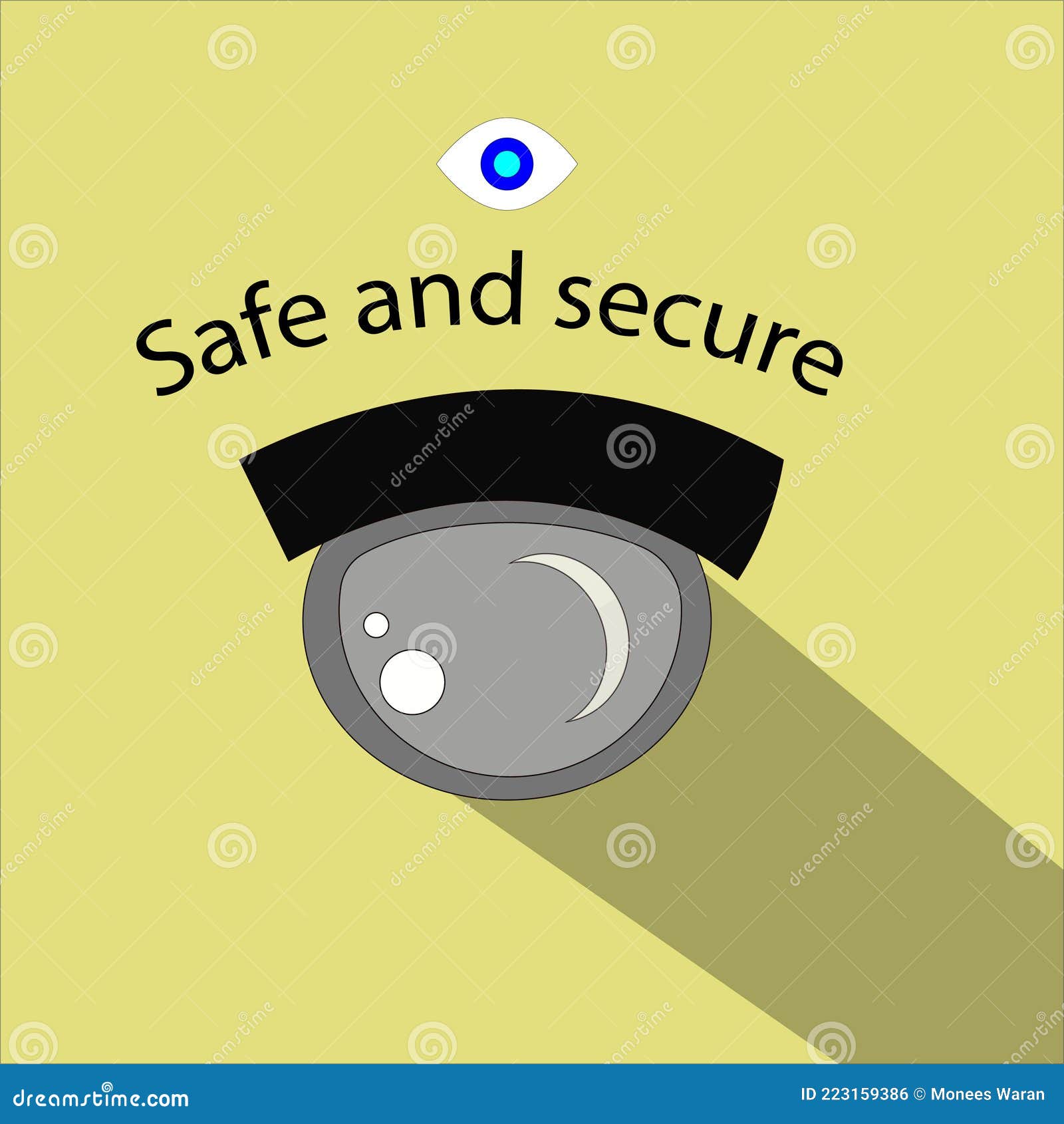 Safe and secure Art CCTV stock vector. Illustration of safe - 223159386