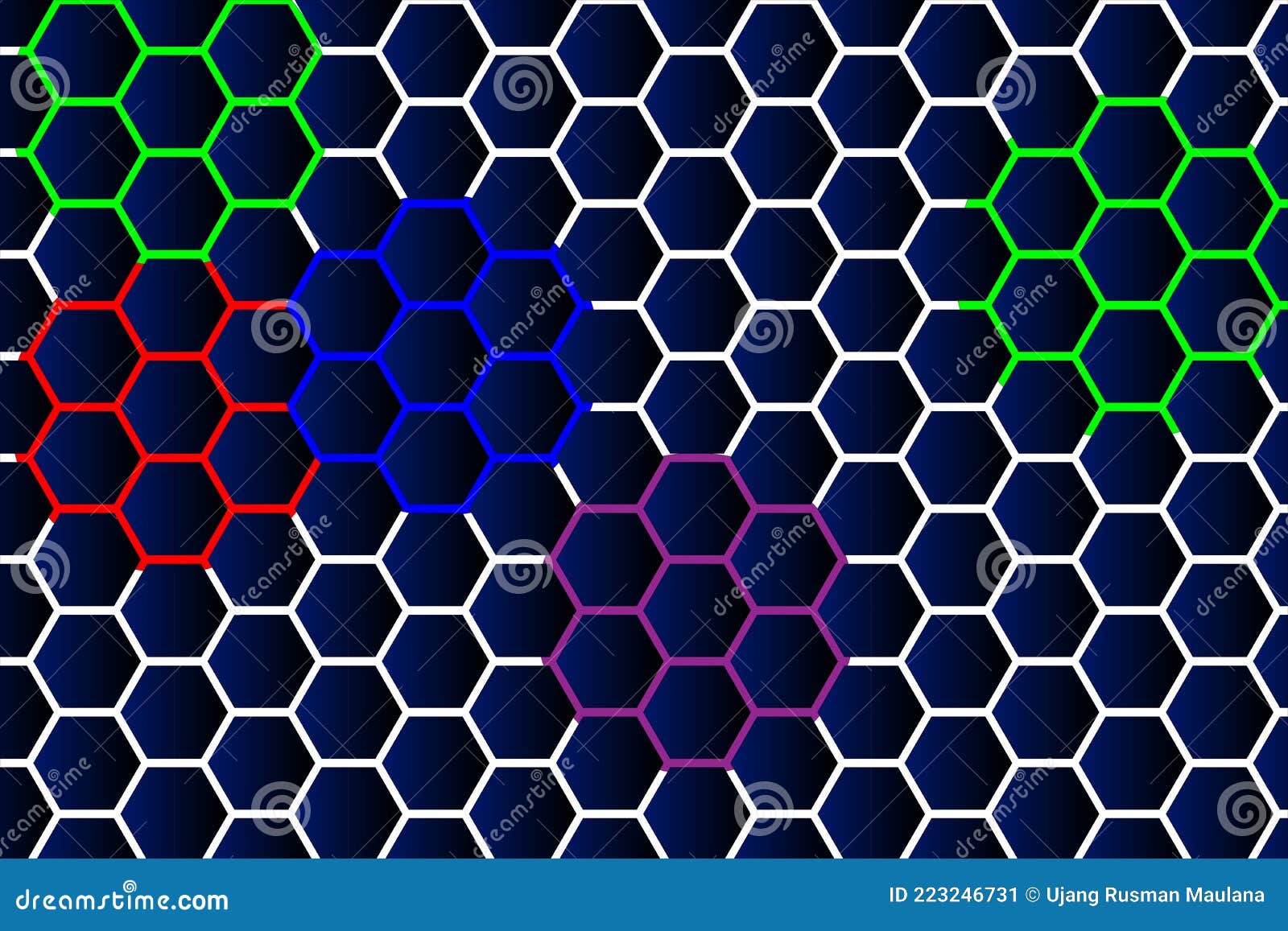 Hexagonal Pattern with Color Inside Suitable for Background Stock ...