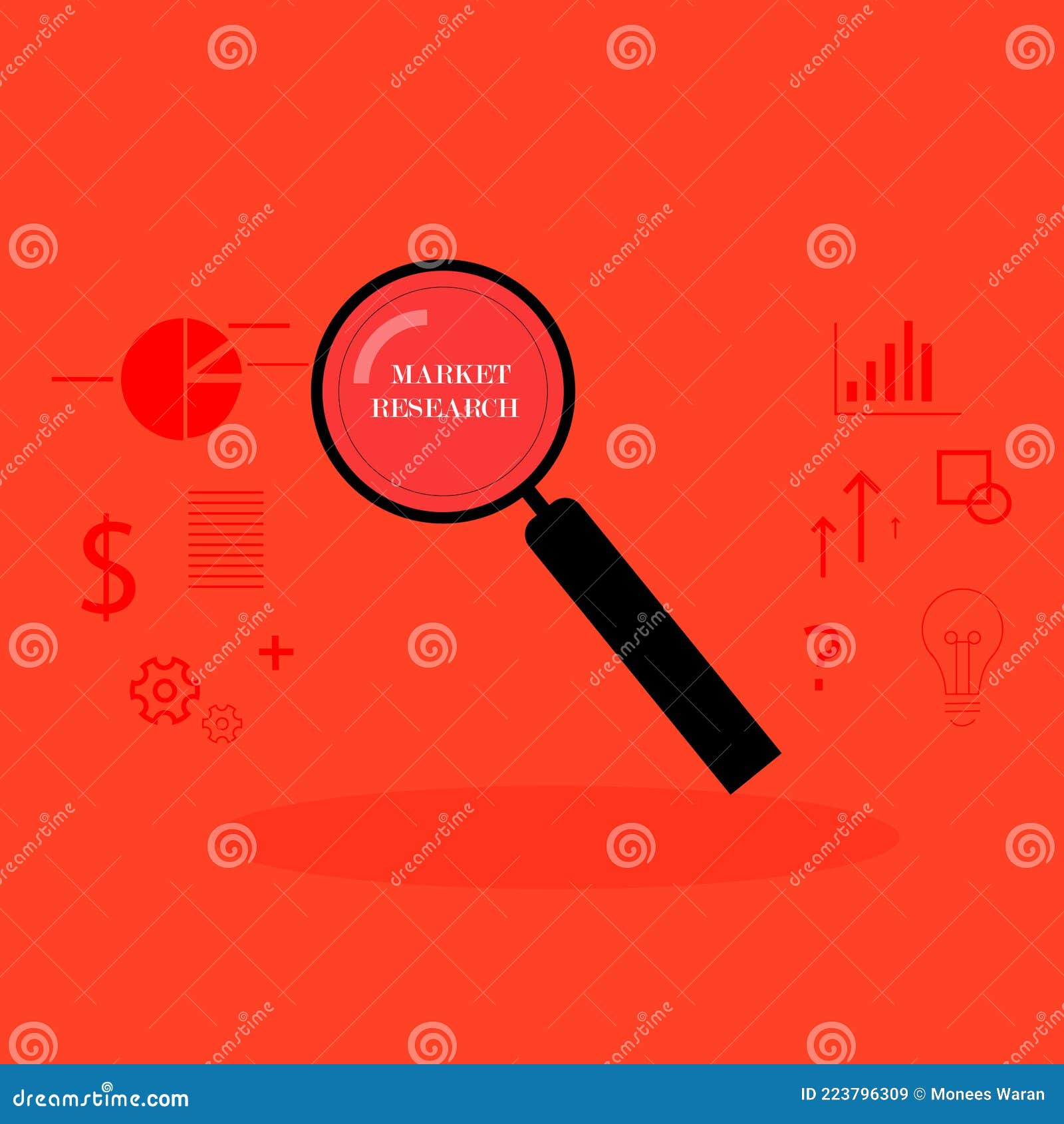 Market Research Art & Illustration Stock Vector - Illustration of ...
