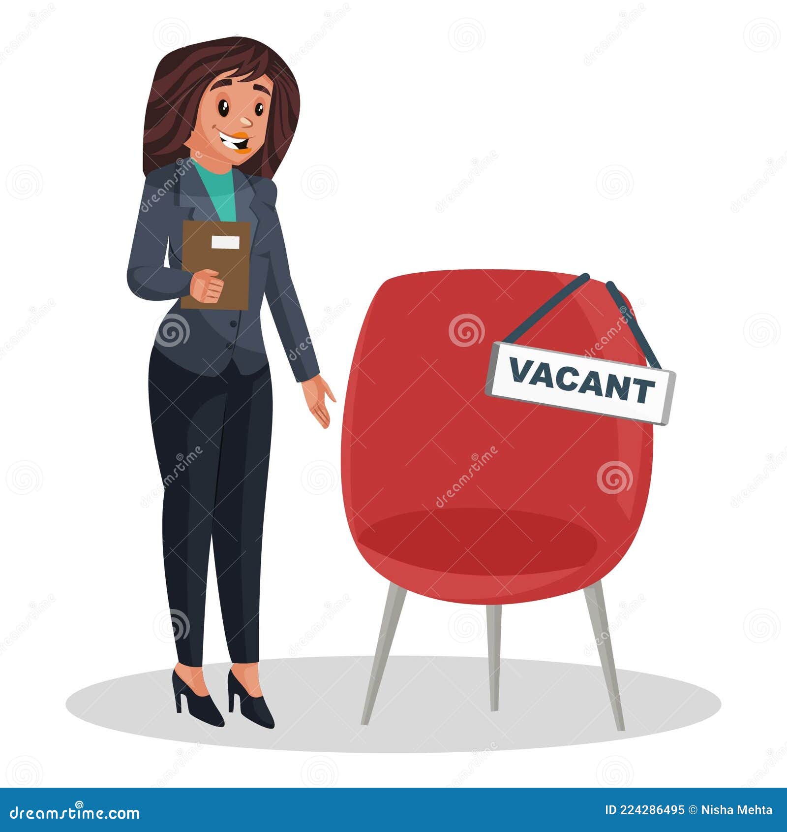 Vector Graphic Illustration of HR Manager Stock Vector - Illustration ...