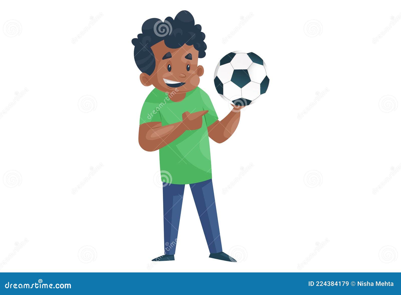 Office Boy is Holding Football Stock Vector - Illustration of ...