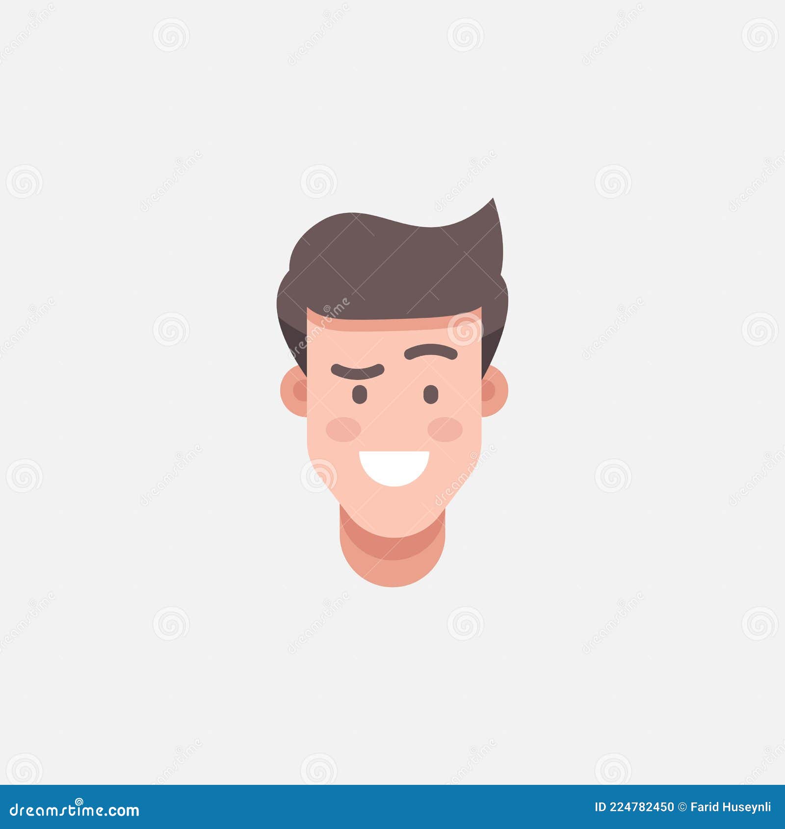 Flat Design Man Character Head Vector Illustration Stock Vector ...