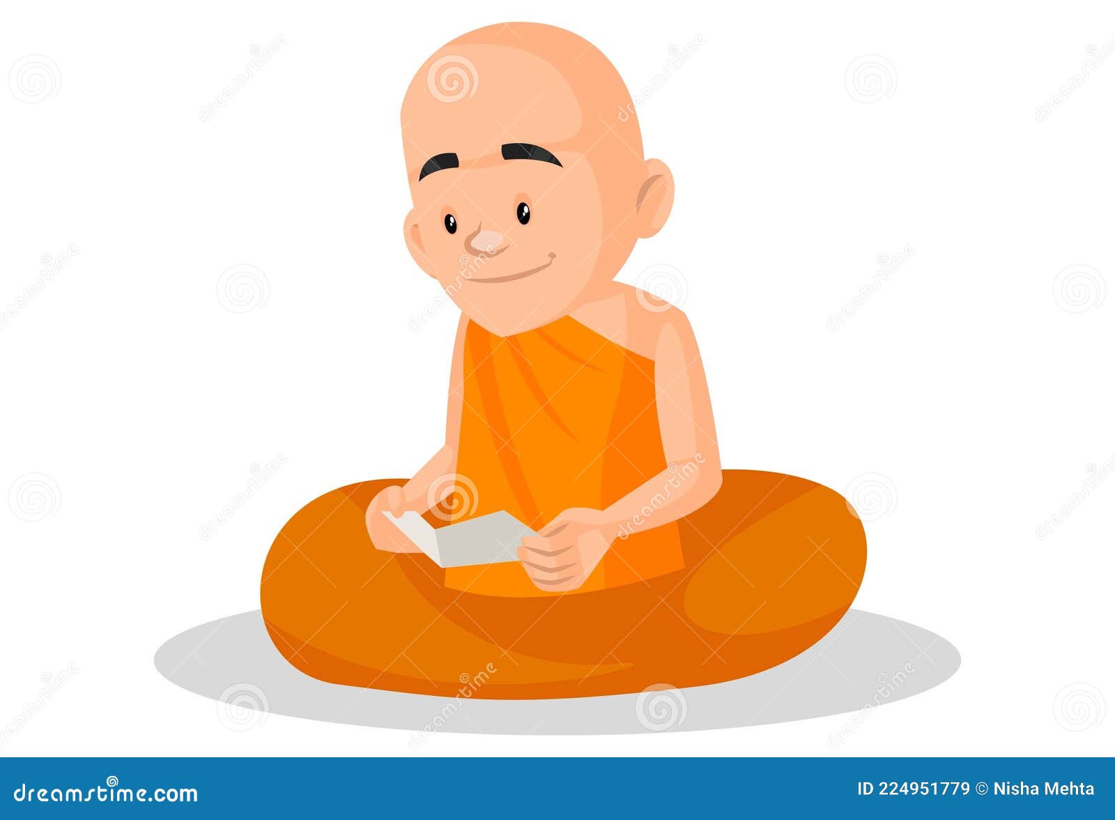 Vector Graphic Illustration of Indian Urban Monk Stock Vector ...