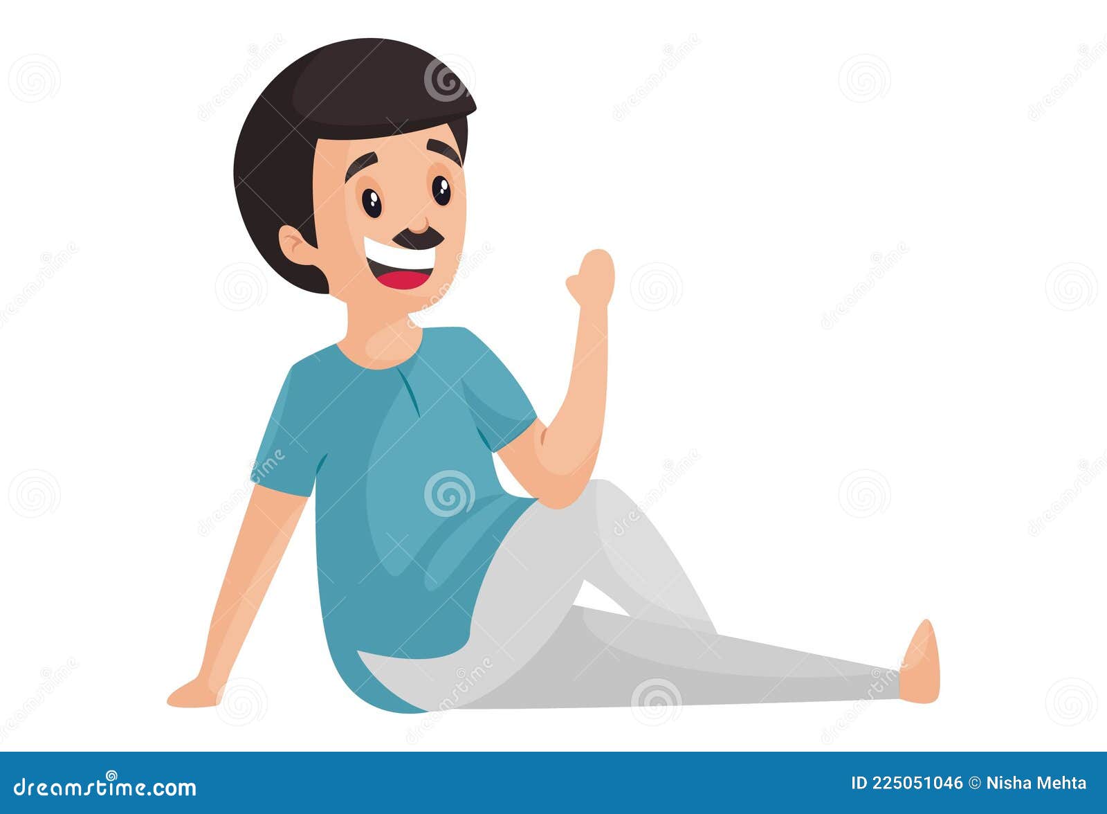 Vector Graphic Illustration of Happy Man Stock Vector - Illustration of ...