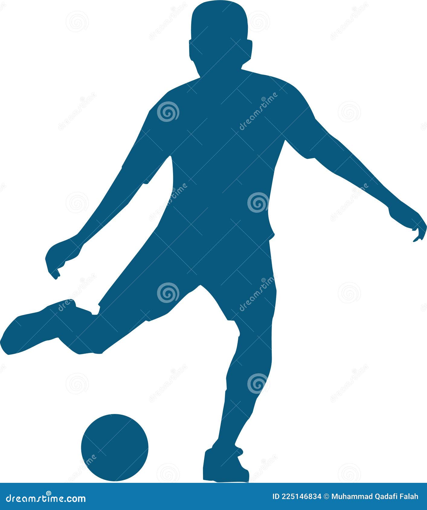 A Futsal Player Ready To Kick Stock Illustration - Illustration of ...
