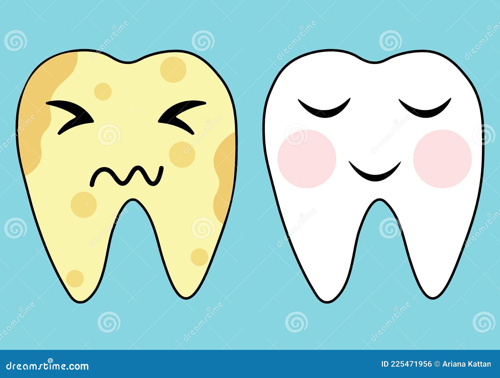 Cartoon Toothache Vector Illustrations For Dentist Room ...