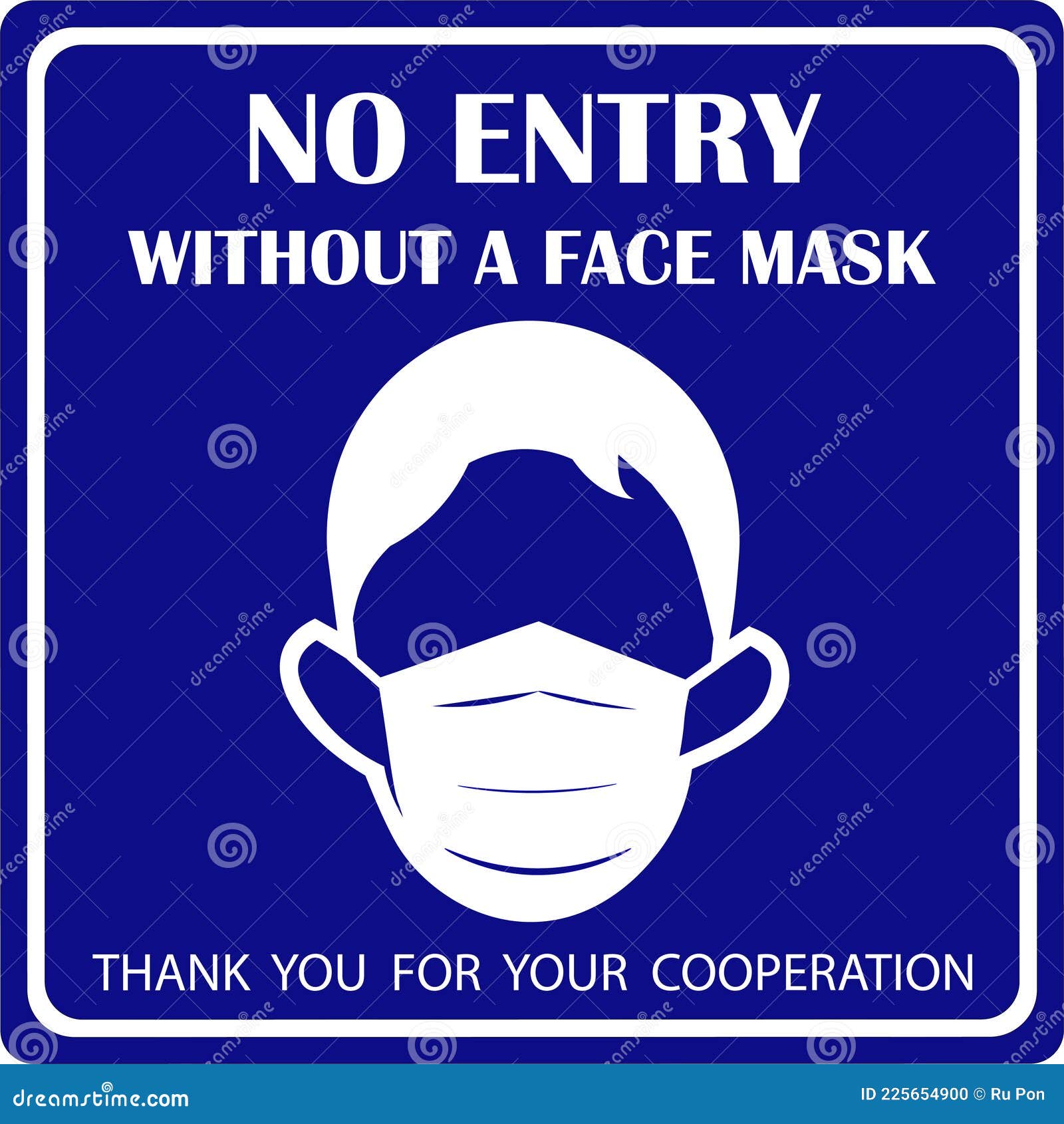No Entry without a Face Mask. Please Do Not Enter without a Face Mask ...