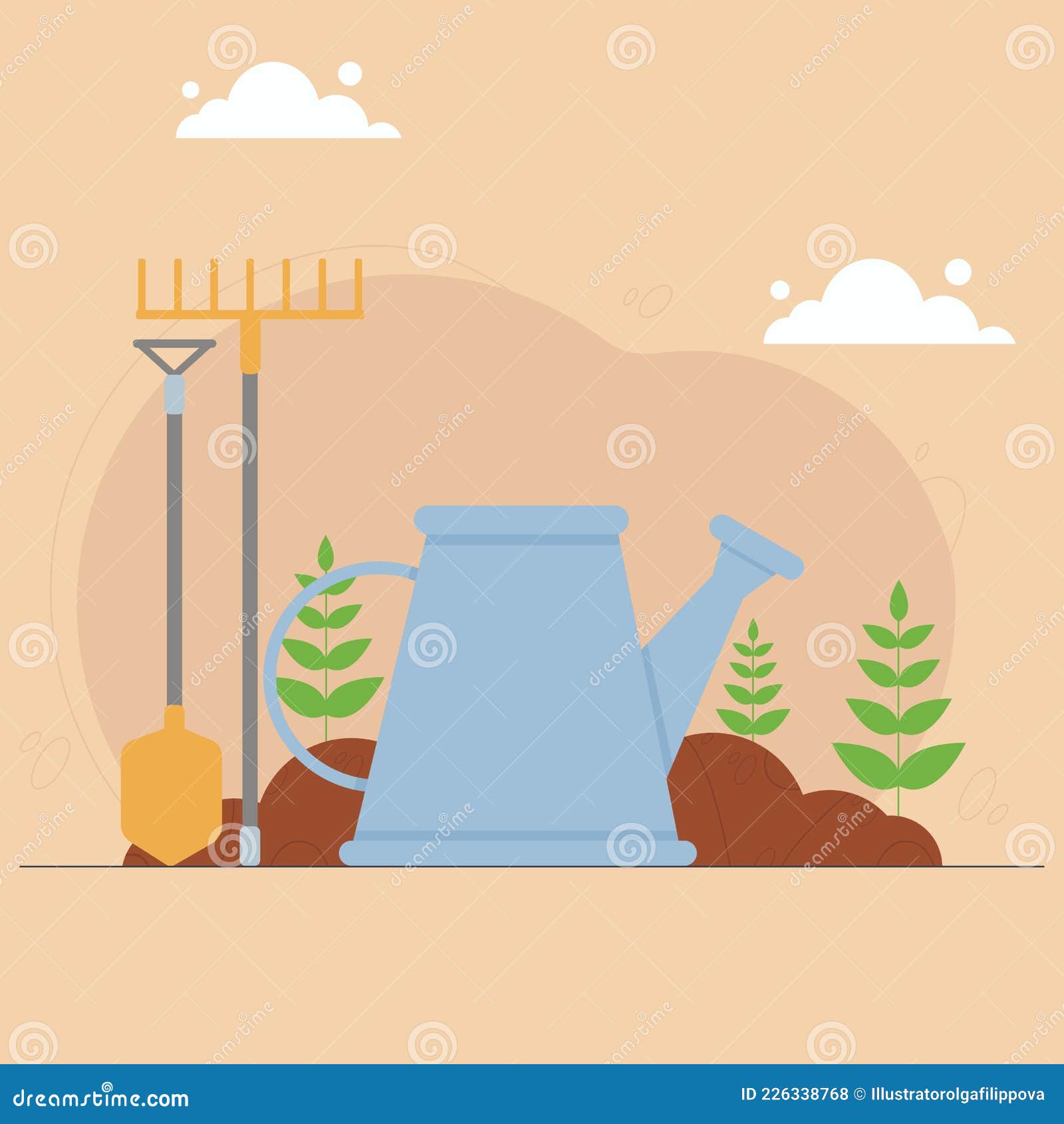 Seeding And Planting Instructions Steps, Pruning Cartoon Vector ...