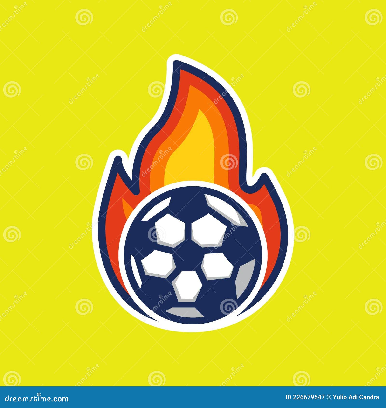 Soccer Ball Covered in Fire Illustration Simple Style, Soccer Ball ...