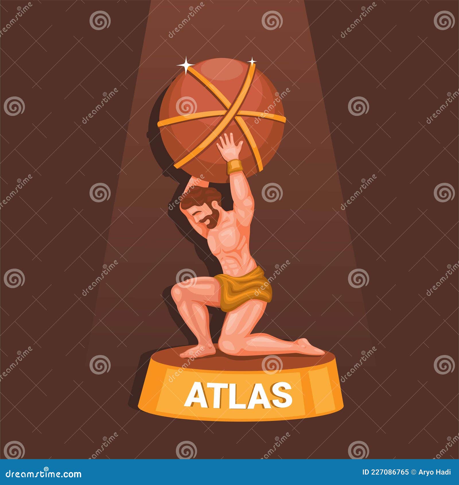 Greek Titan Atlas Carrying the World Statue Figure. Greek Mythology ...
