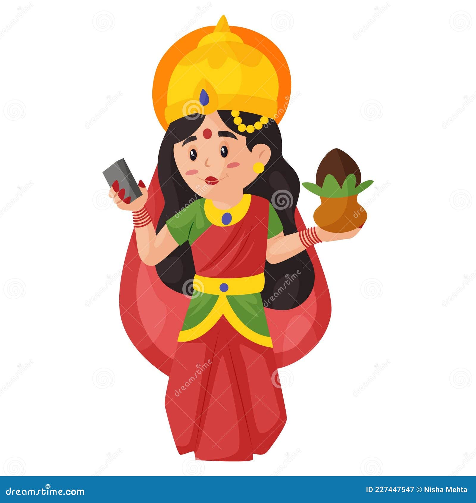 Pooja Kalash Cartoon Vector | CartoonDealer.com #34003559
