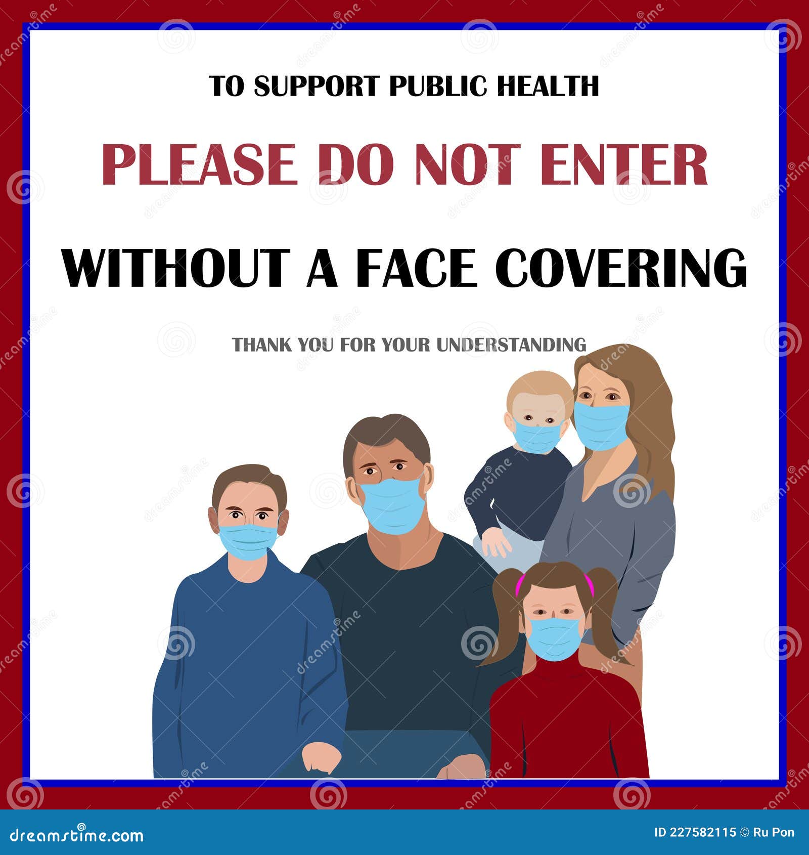 Art & Illustration. Wear Face Covering Sign and Symbol. the Notice Sign ...