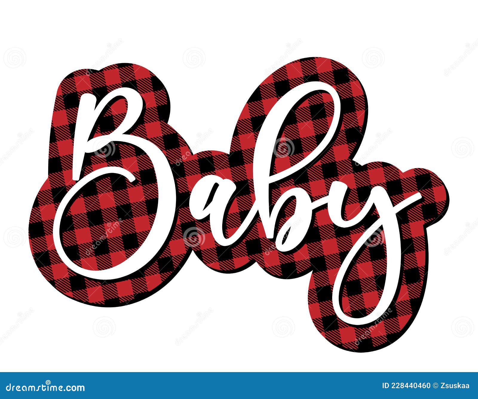 Baby Word - Scandinavian Style Modern Calligraphy, Lumberjack, Buffalo ...