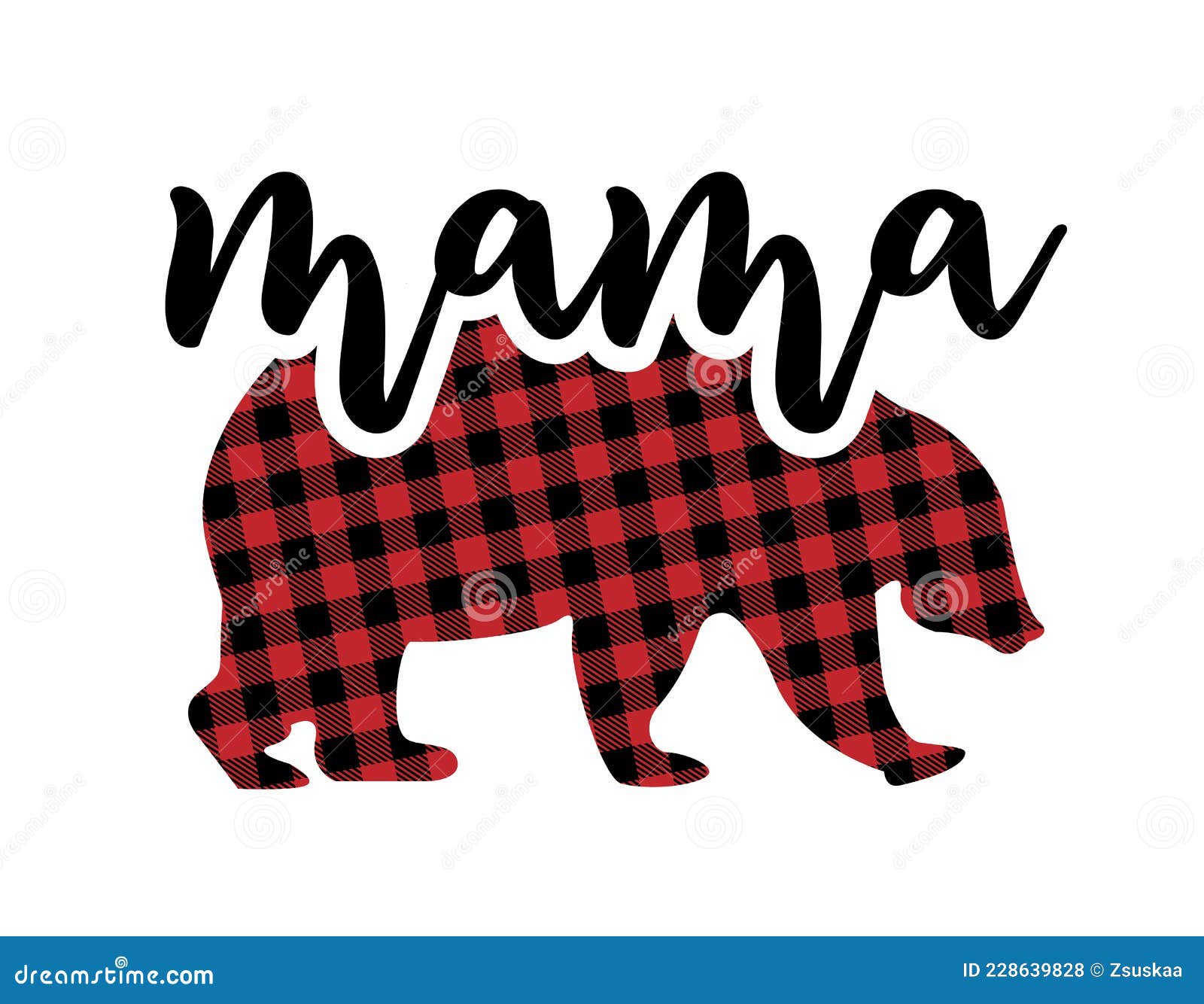 Mama Bear Text Collection. Black Paw Symbol. Simple Mama Bear Set. Cute ...