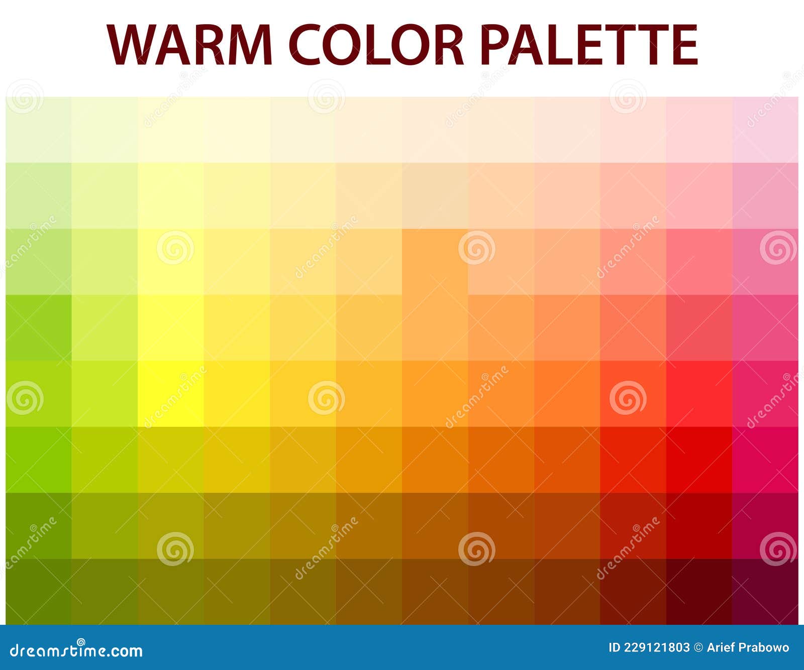 Illustration Vector Graphic of Warm Color Palette. Stock Vector ...