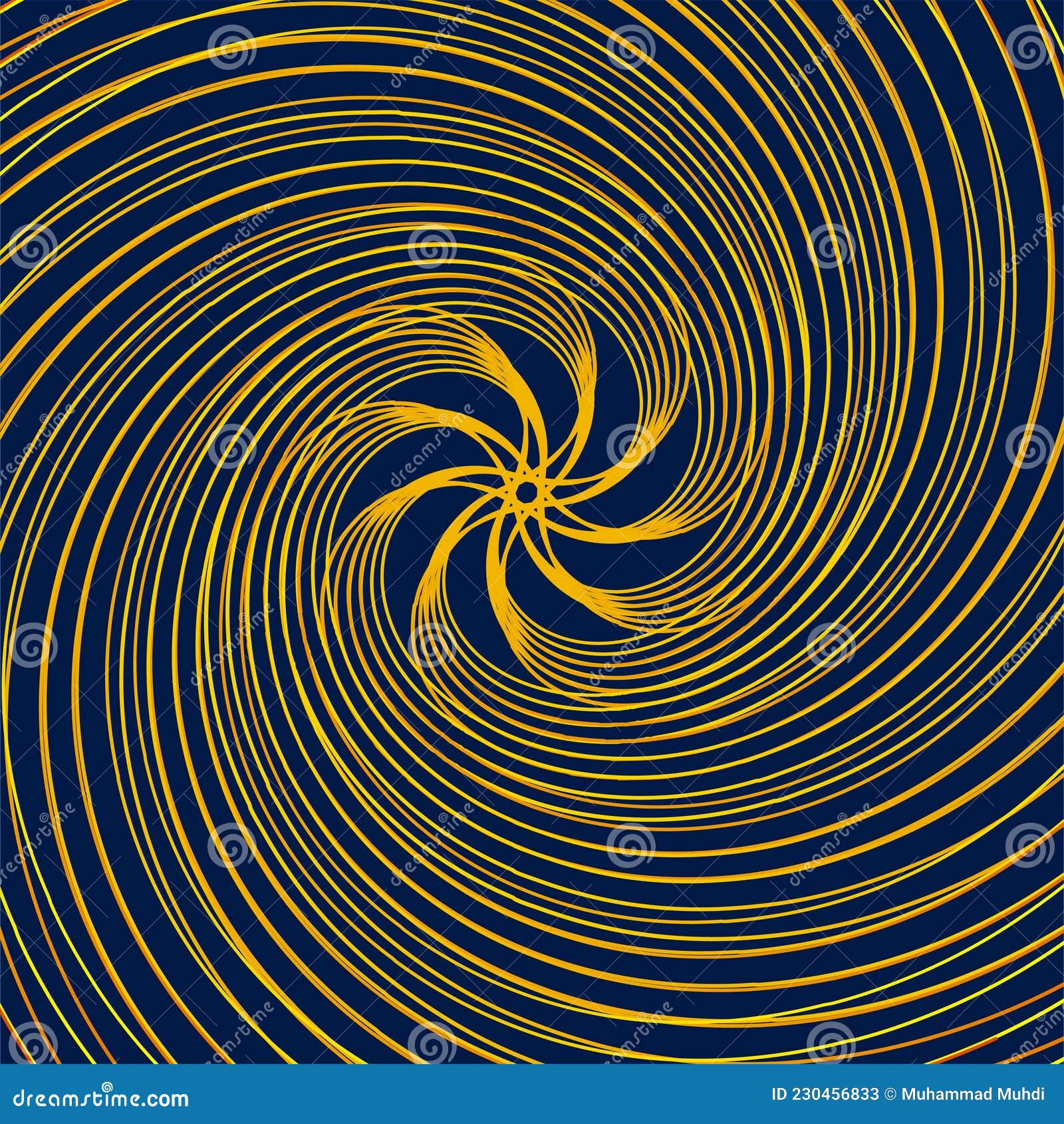 Vortex Circle Ornament Flat. Circular and Radial Lines Stock Vector ...