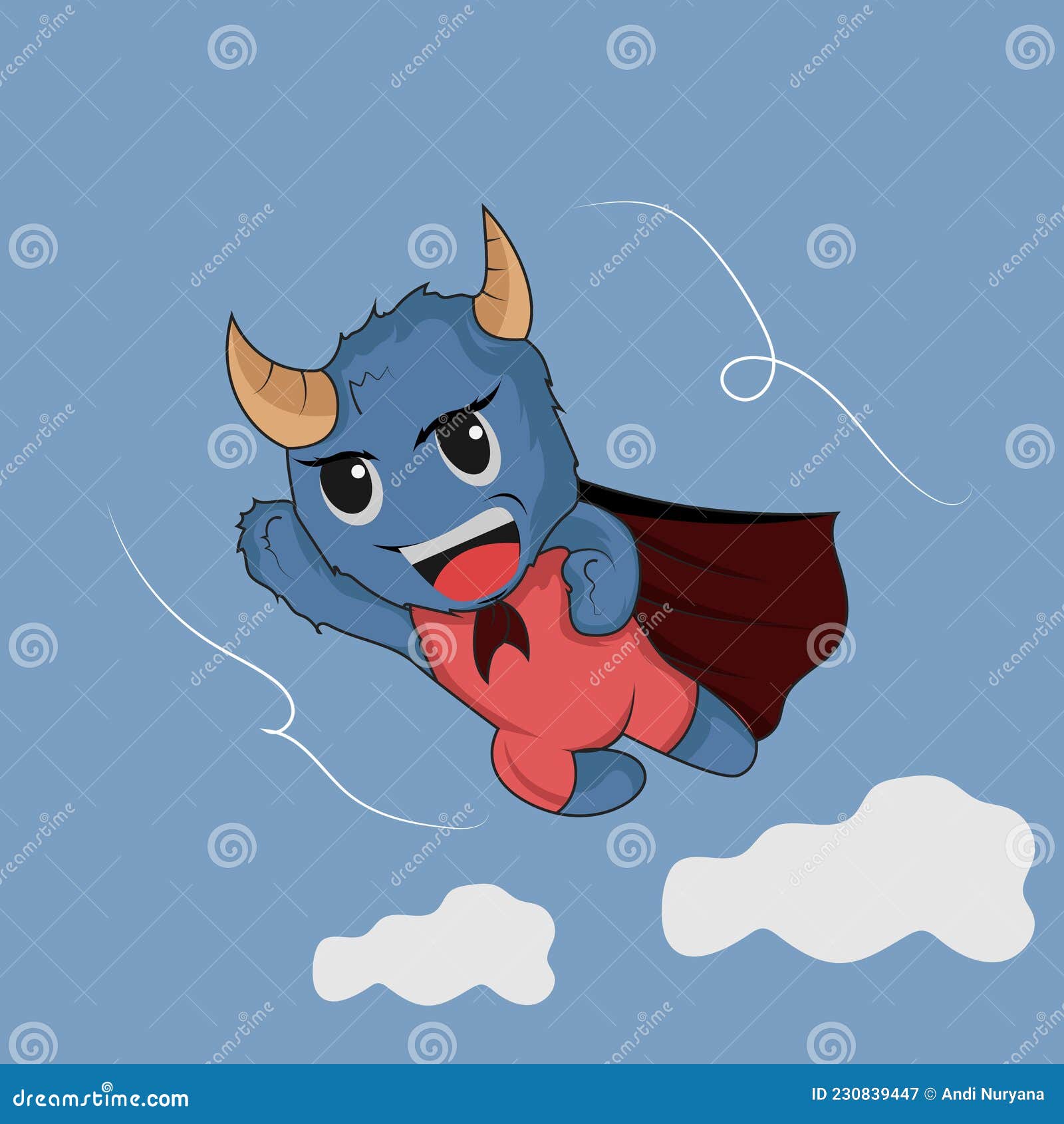Super Hero Monster Vector Illustration Stock Vector - Illustration of ...