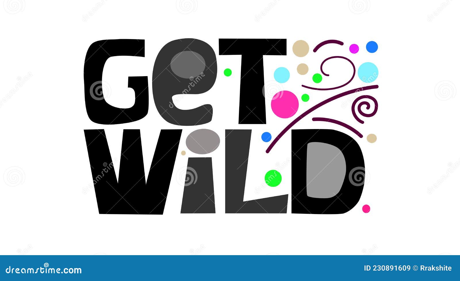 Get Wild Vector Text Illustration Bold Letters Stock Vector ...