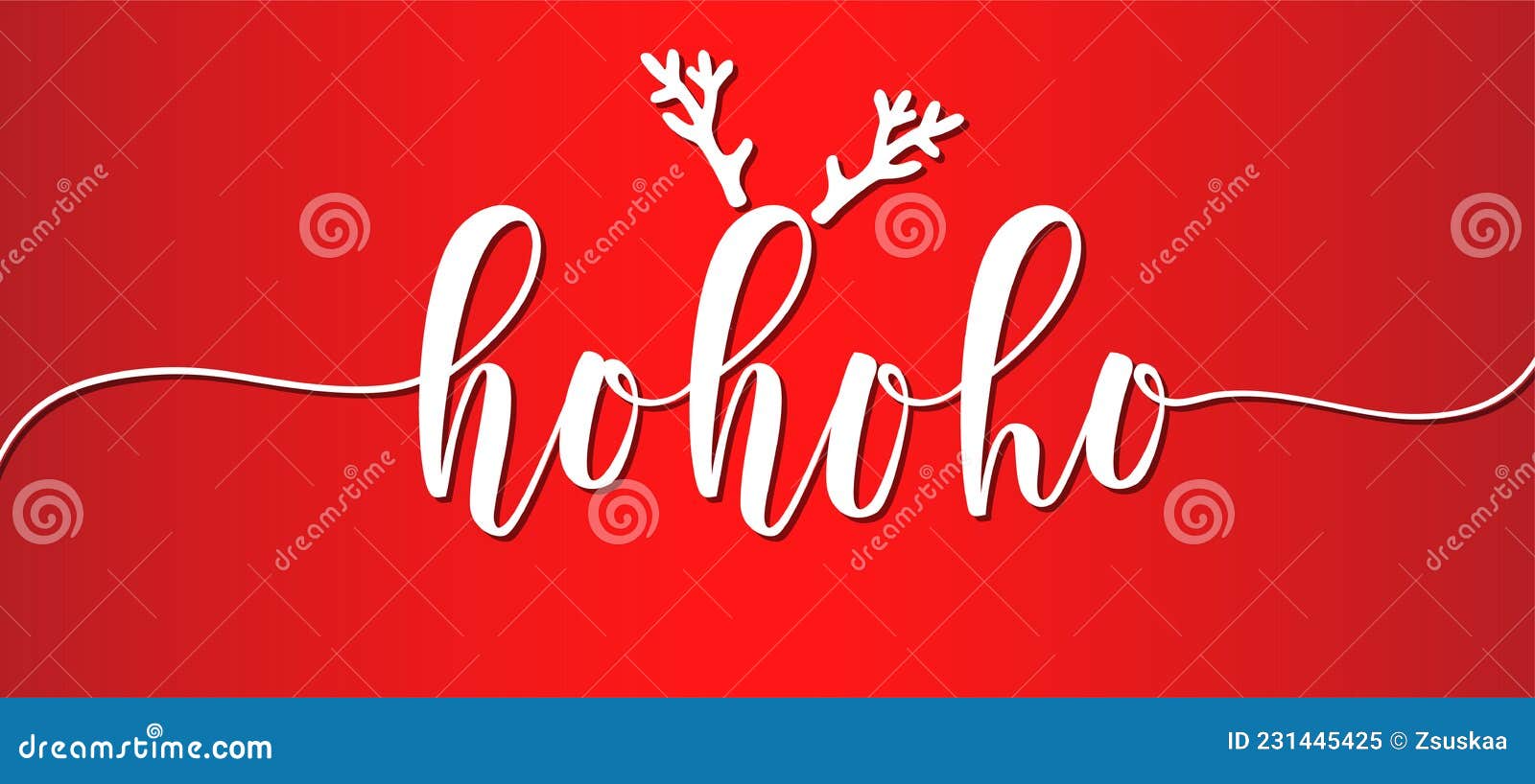 Ho Ho Ho - Banner with Free Copy Space. Stock Vector - Illustration of ...