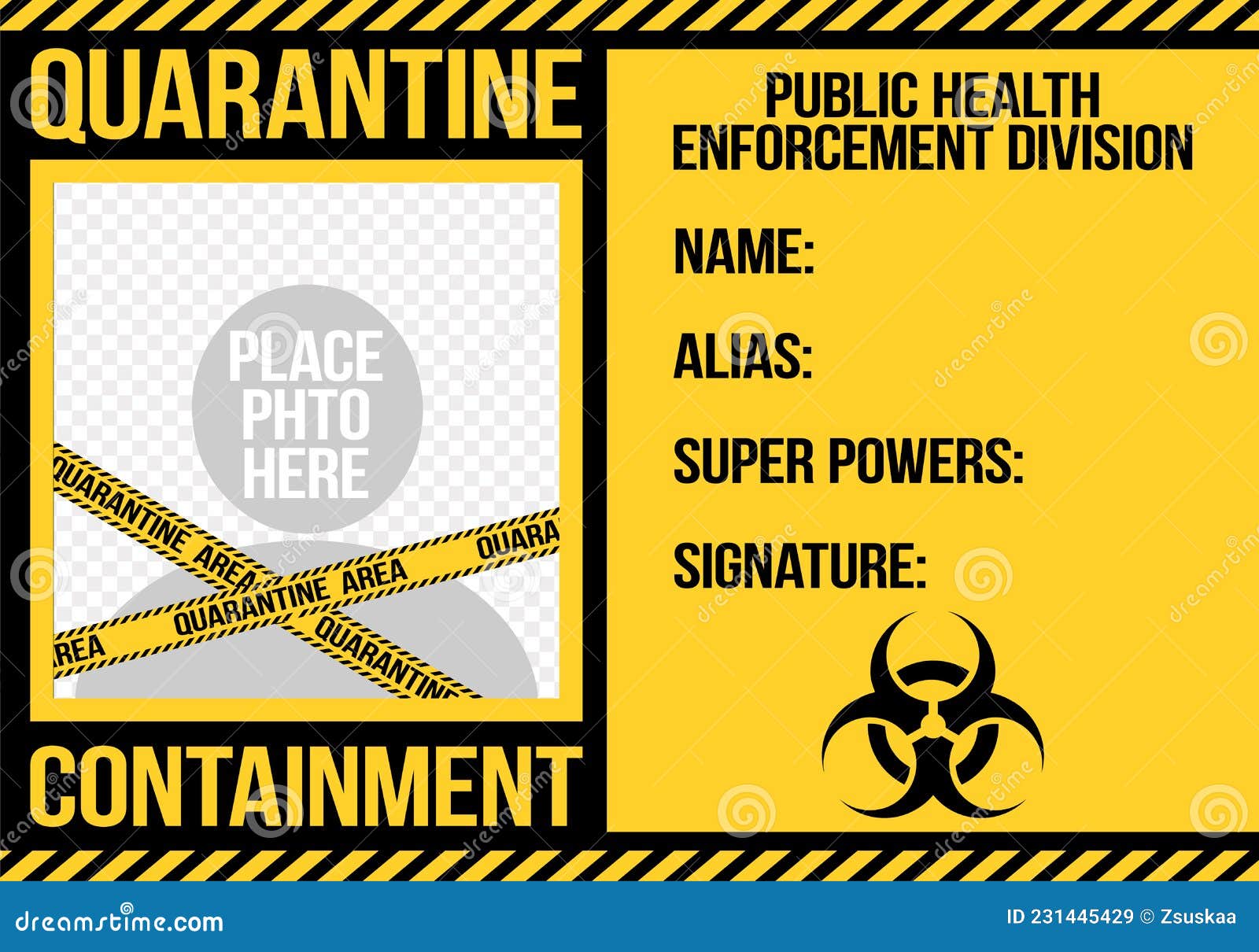 Quarantine Containment, Public Health Enforcement Division Stock Vector ...