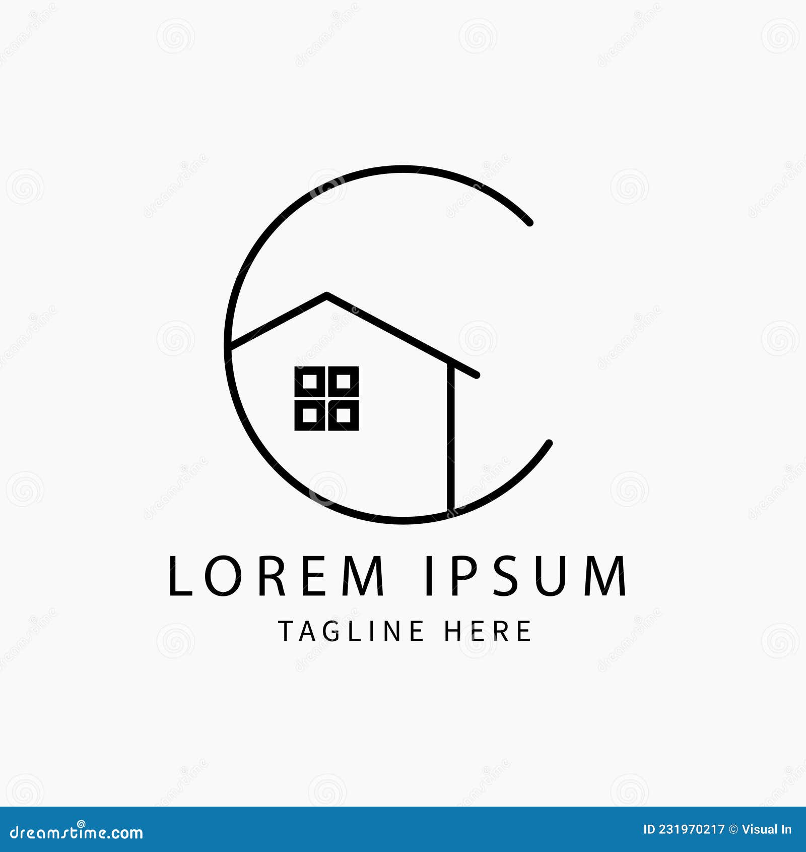 TEMPLATE CUSTOM HOME LOGO stock vector. Illustration of font - 231970217