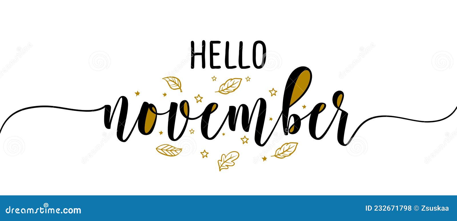 Hello November - Inspirational Happy Fall, Autumn Beautiful Handwritten ...
