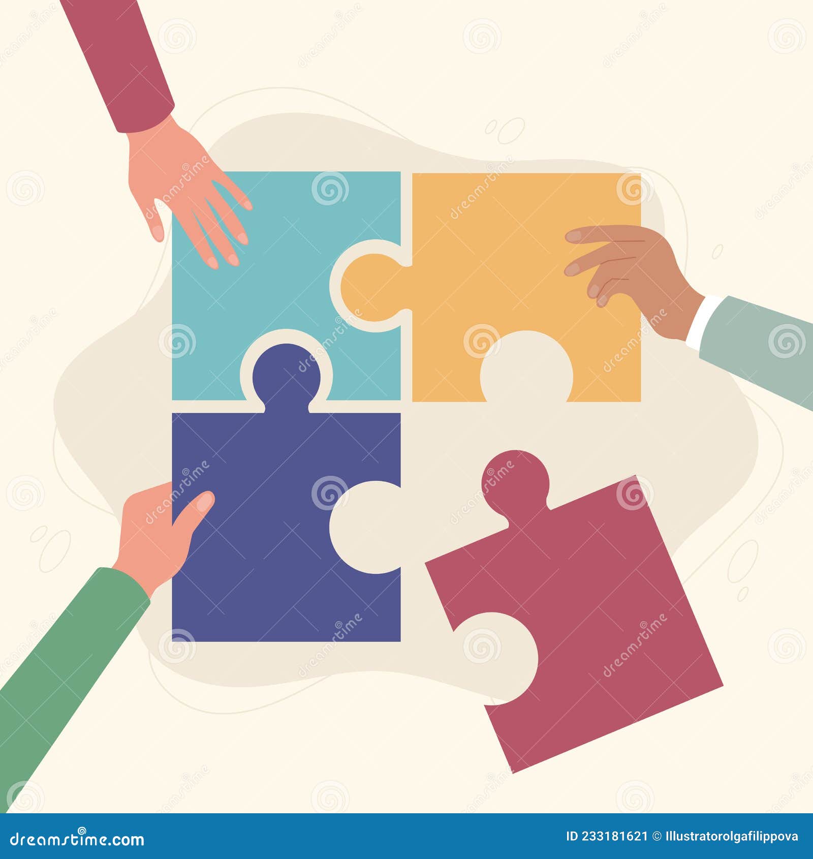 Two People Cooperate Among Themselves, A Symbol Of Collaboration ...