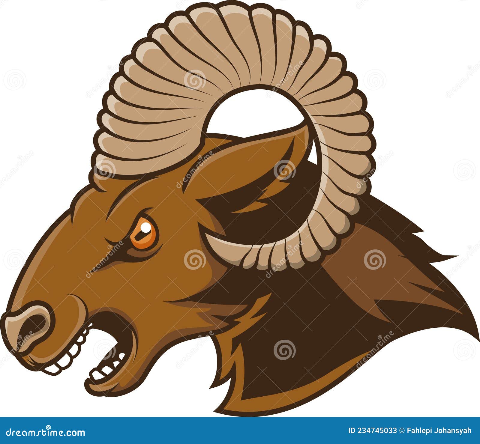 Angry Goat Cartoon Vector Illustration | CartoonDealer.com #47434544