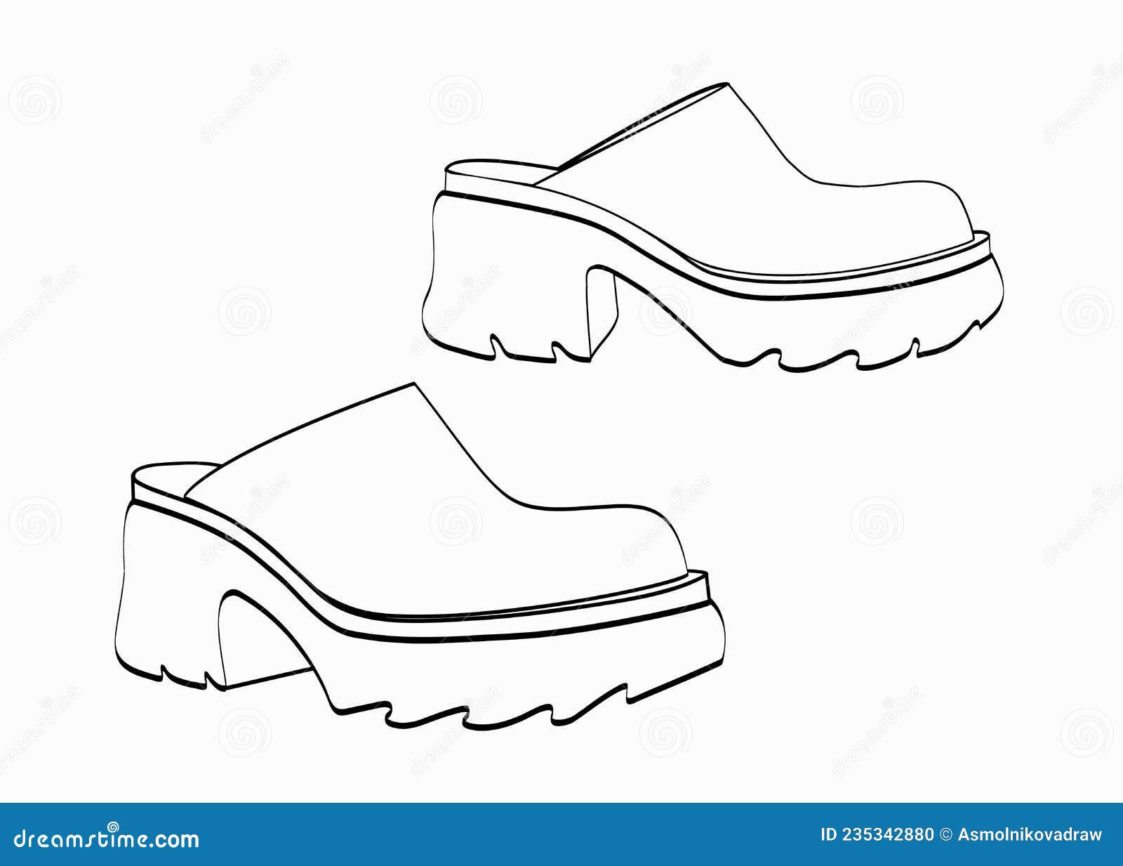 Clogs Sketch, Illustration, Vector | CartoonDealer.com #163337233