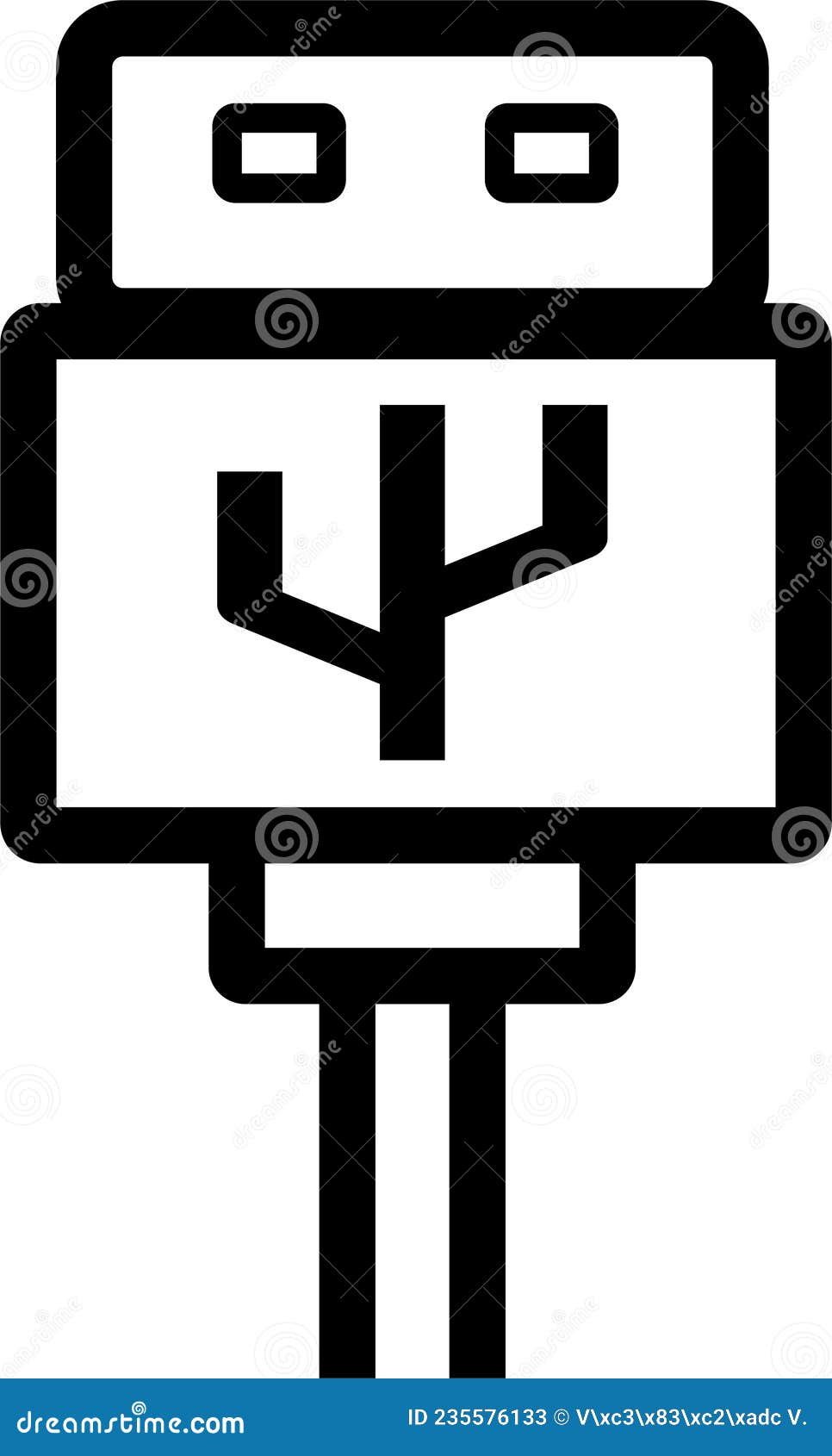 Vector Icon with USB Plug Sign. Eps 10 Stock Illustration ...