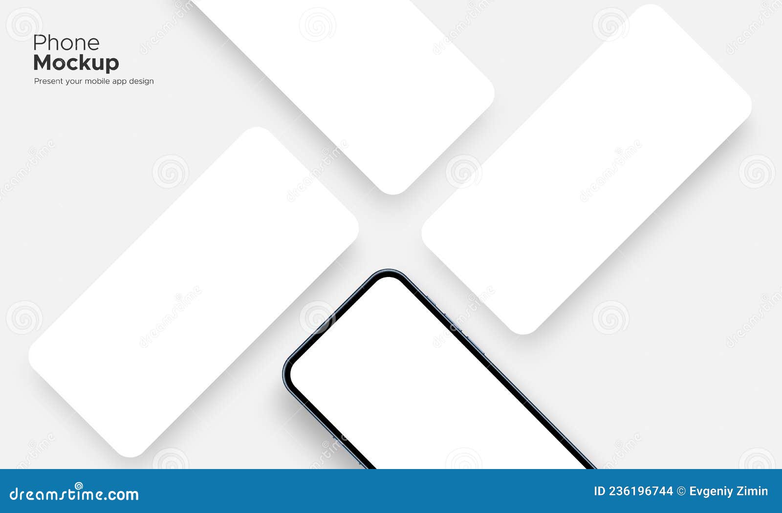 Phone Mockup with Blank App Screens. Template for Your Apps Interfaces ...